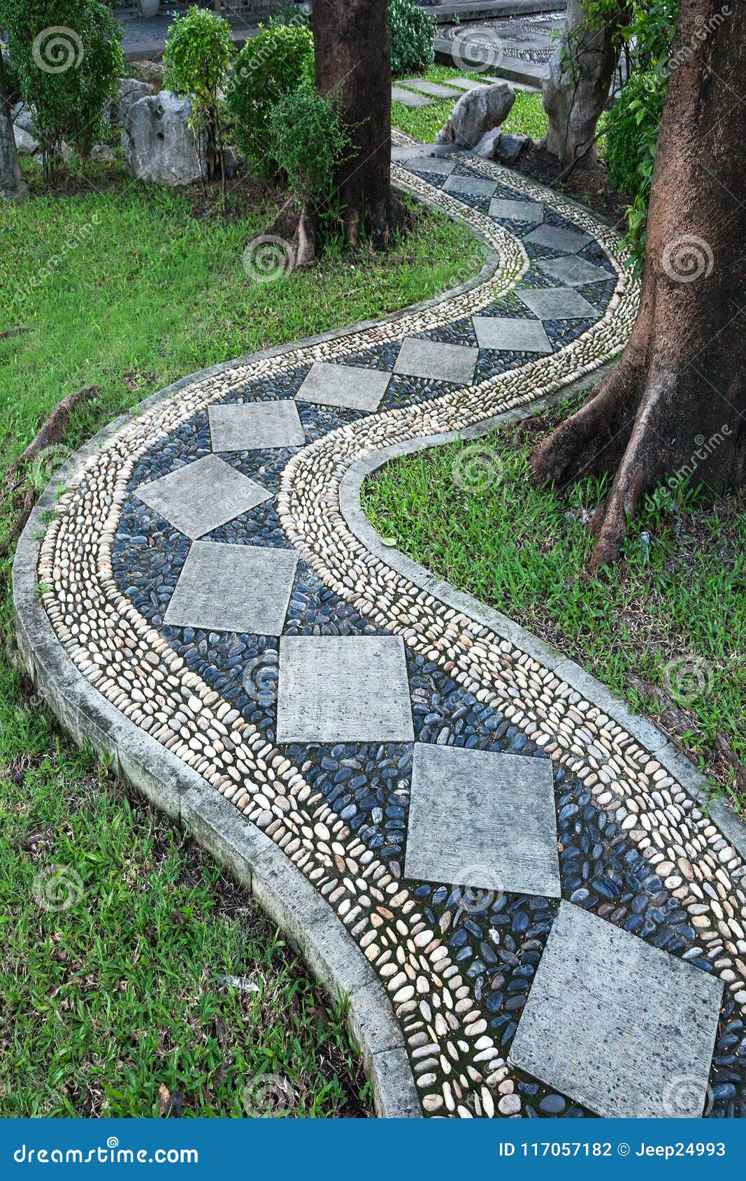 Texture of Stone Pathway in Garden. Stock Photo - Image of step ...