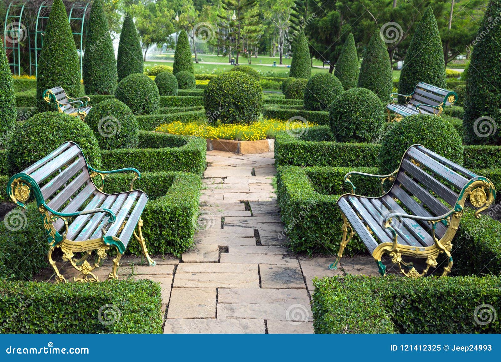 Garden Design with Stone Mix. Stock Image - Image of food, environment ...