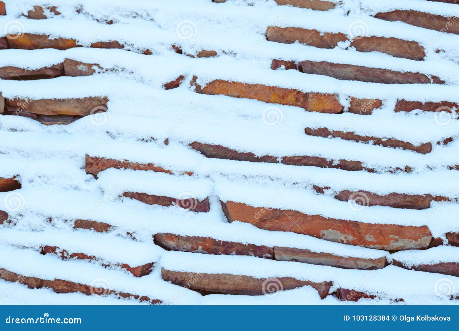 Texture of stone with snow stock photo. Image of floor - 103128384