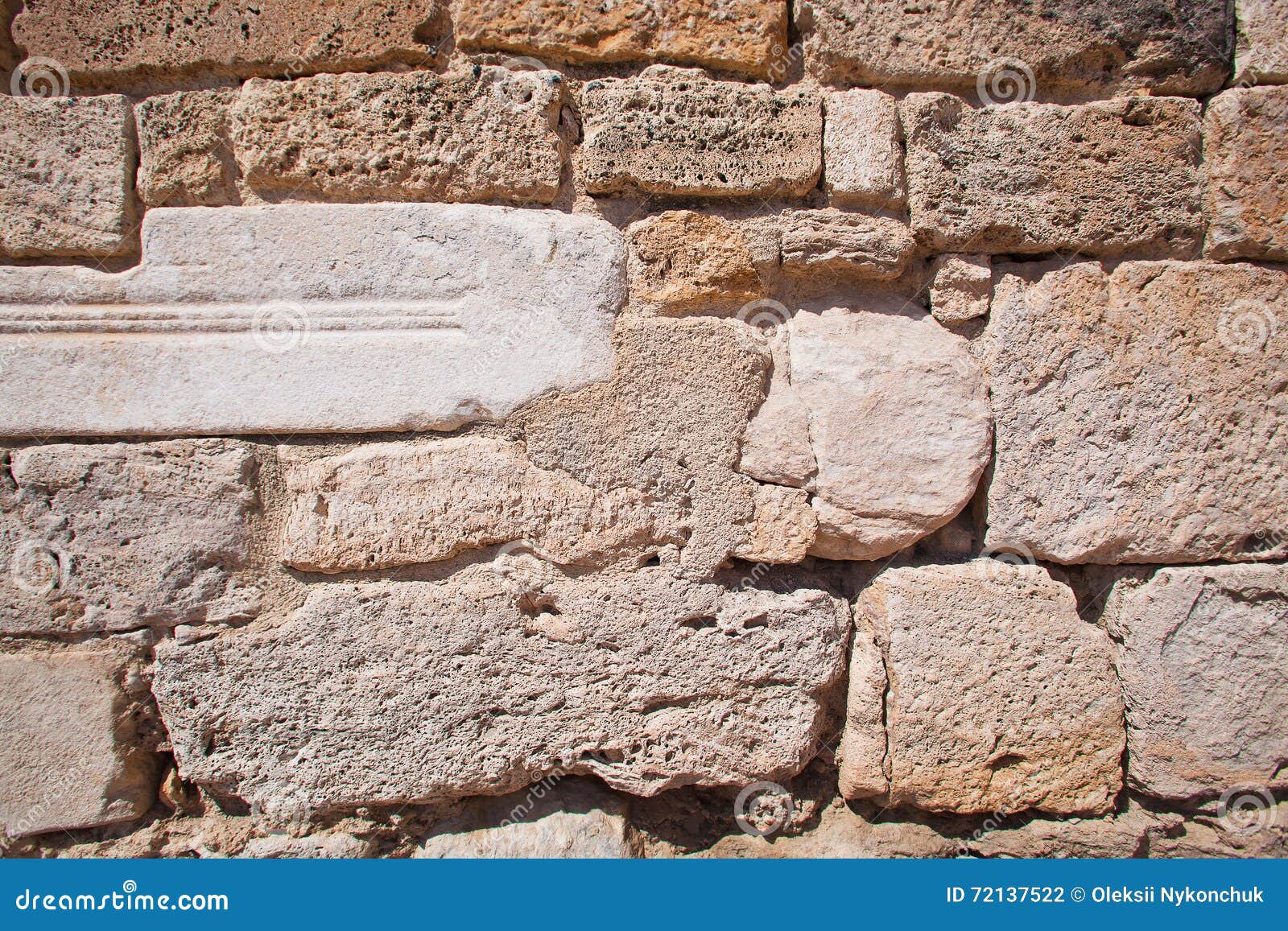 Texture From Old Coquina Limestone Brown Wall. Surface Texture Of ...