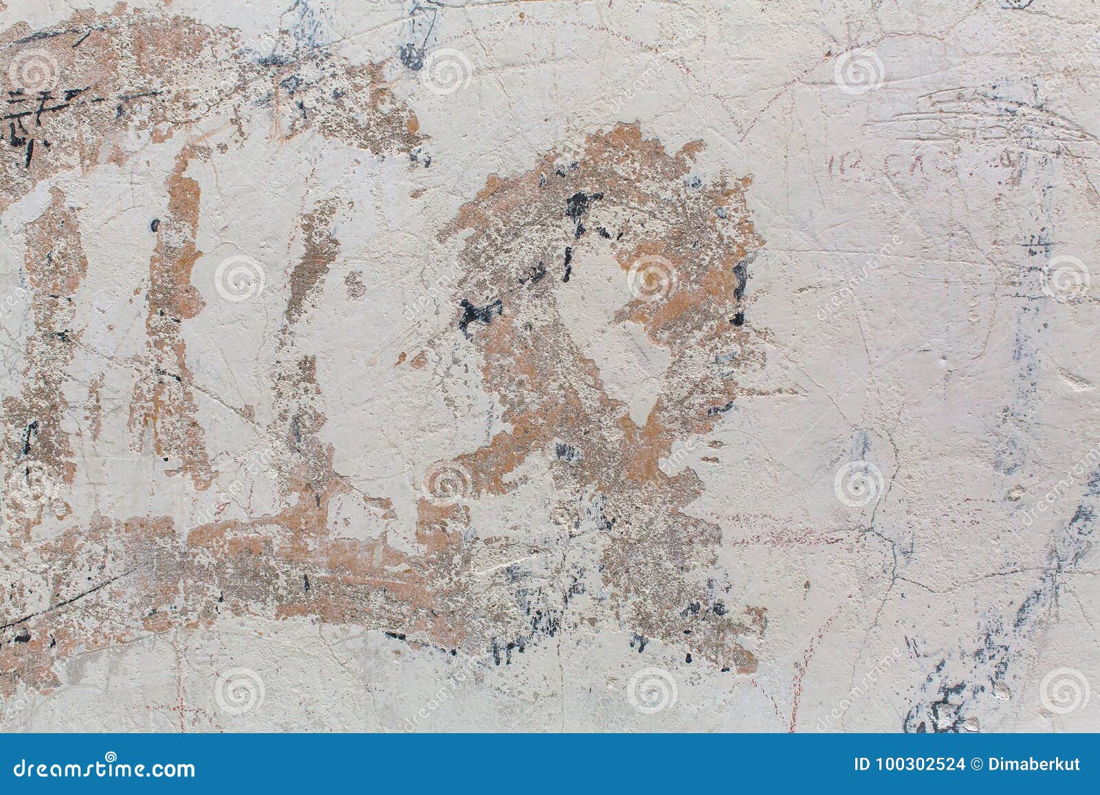 Texture of Stone Wall with Peeling Paint. Abstract. Stock Photo - Image ...