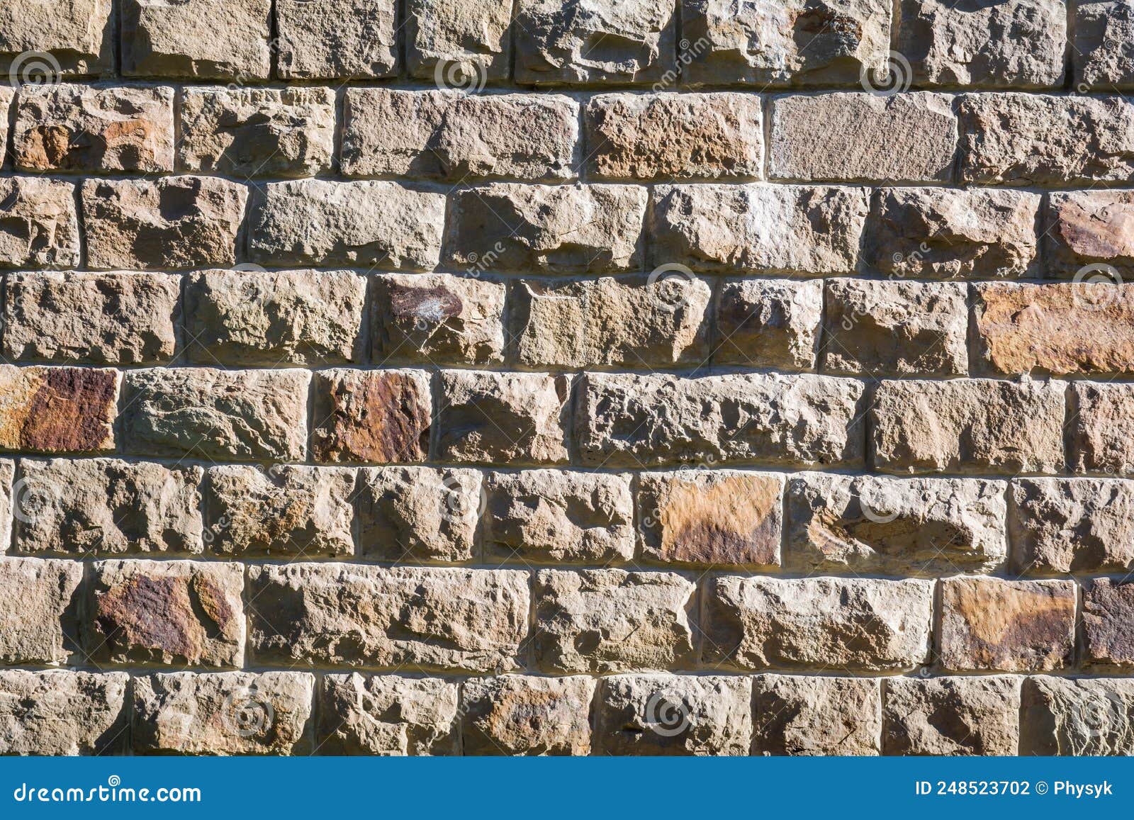 The Texture of a Stone Wall of Rectangular Stones Stock Photo - Image ...