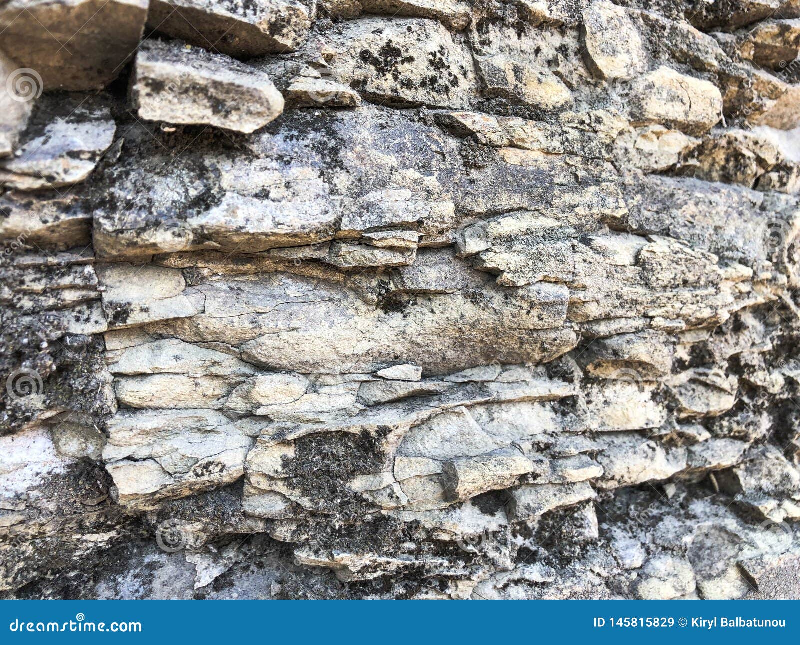 The Texture of the Stone Wall of Sharp Cracked Convex Rough Natural ...