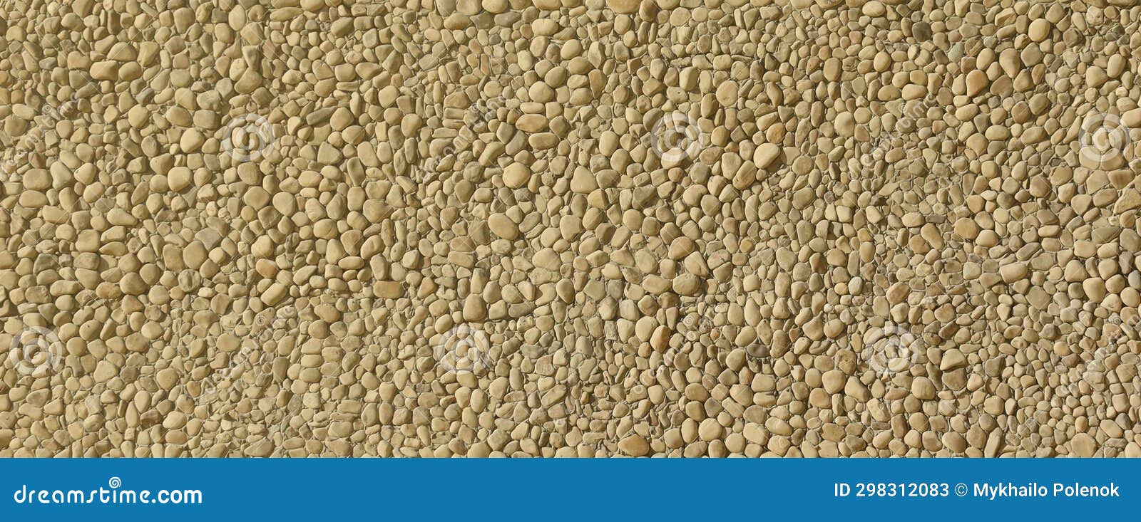Texture of a Stone Wall with Small Round Pebble Stones. Part of a Stone ...