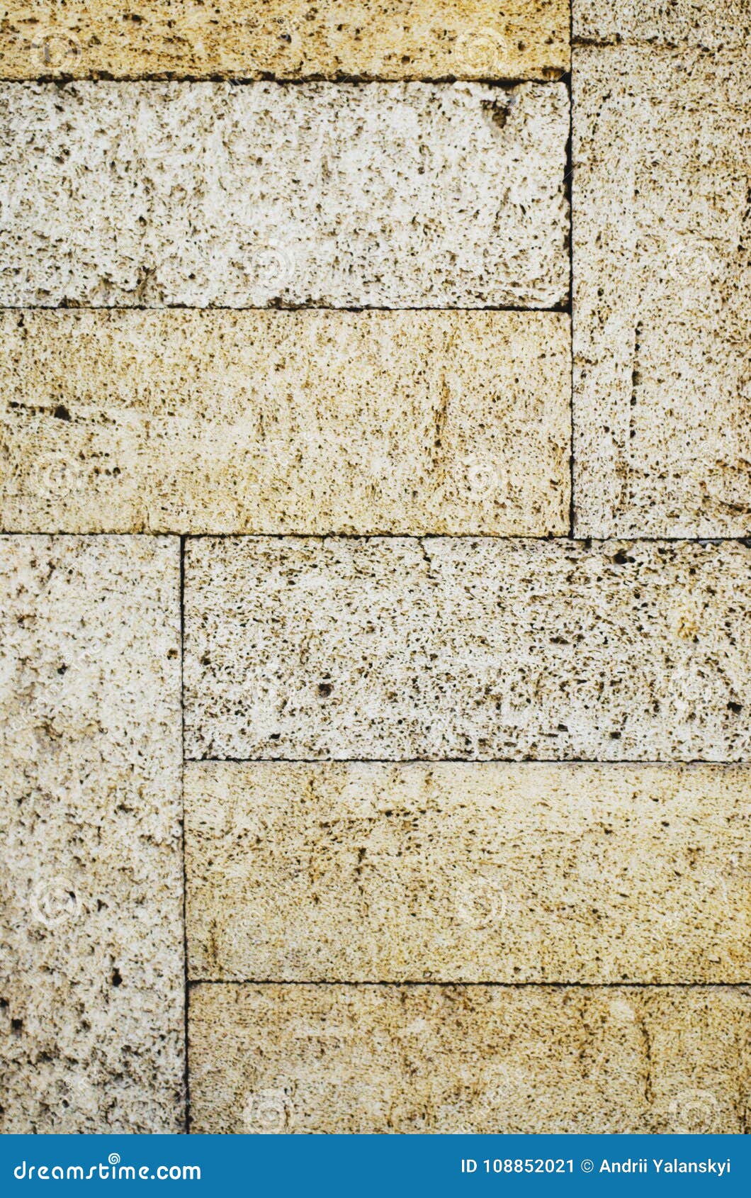 The Texture of the Stone Wall. Stone in the Section. Limestone Stock ...