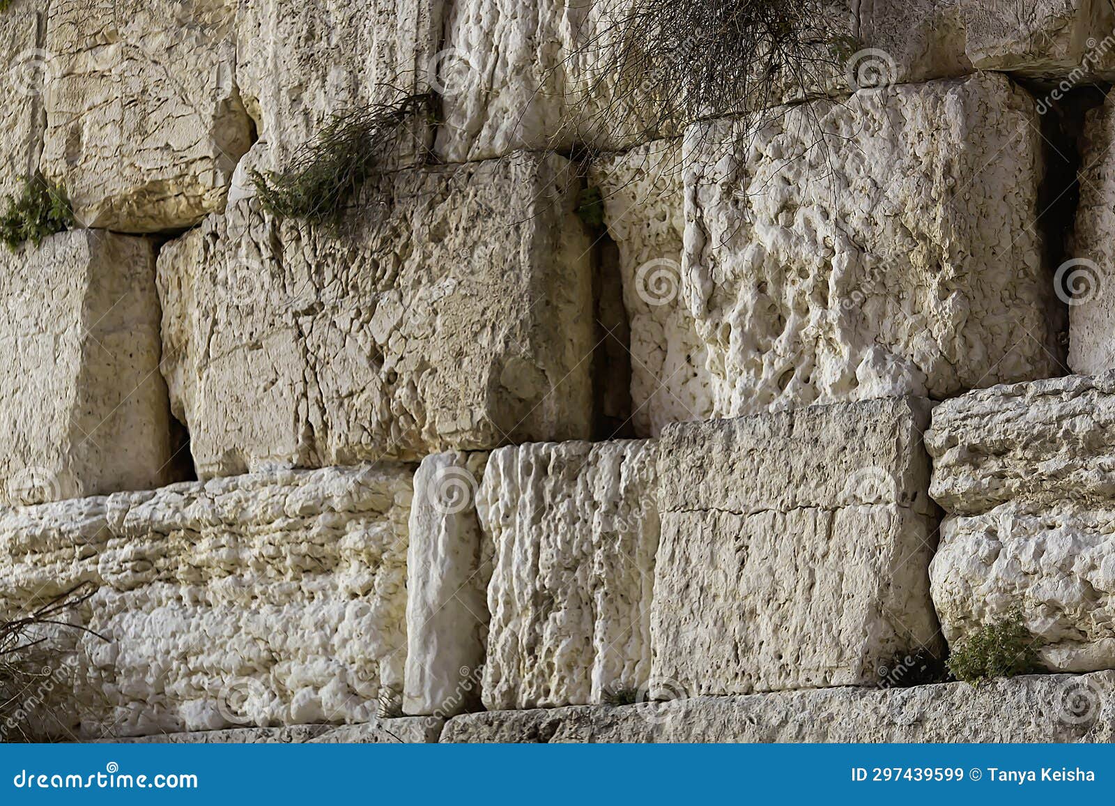 Texture of the Stones with Notes Inserted in Crevices of the Western ...