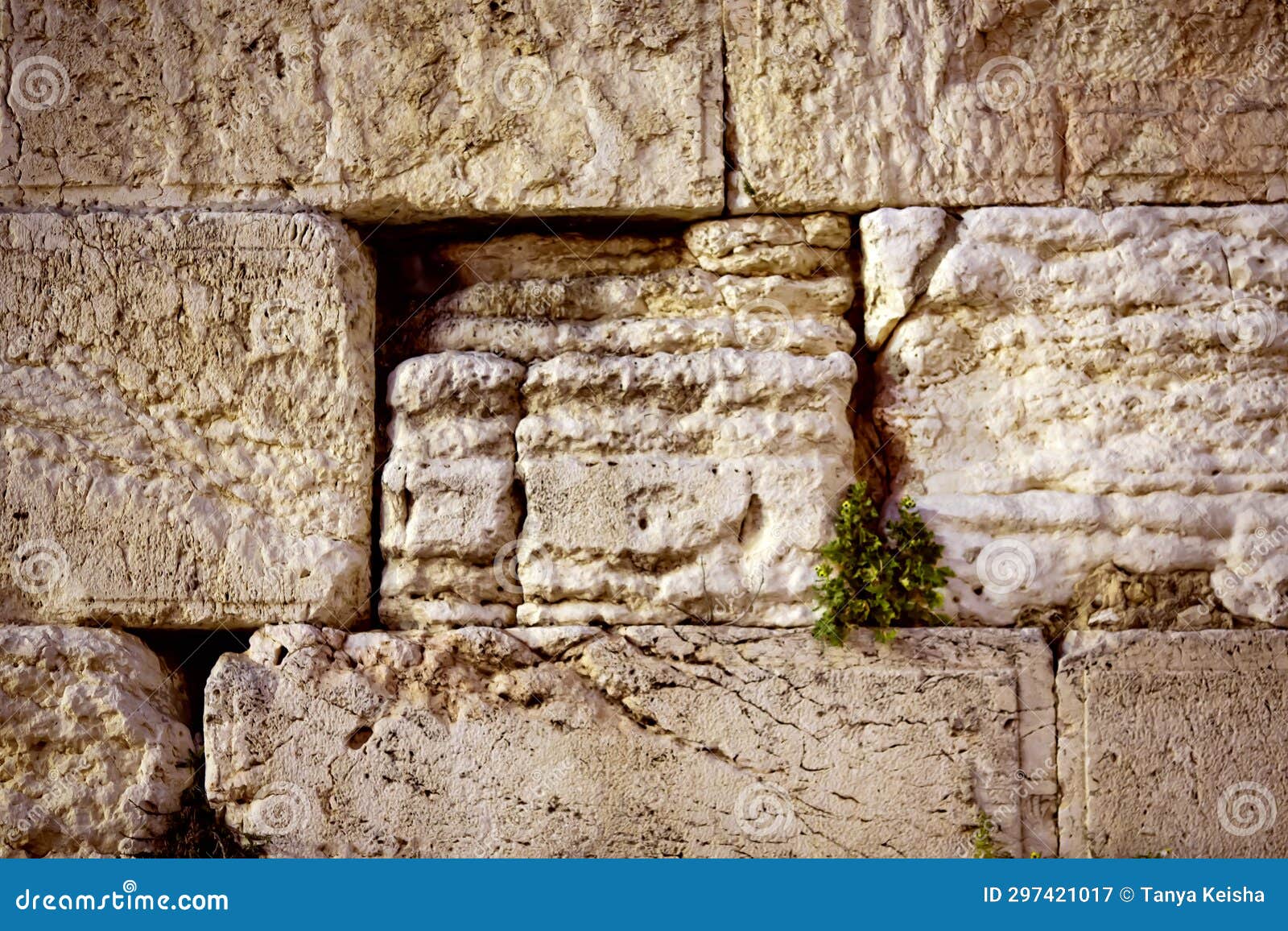 Texture of the Stones with Notes Inserted in Crevices of the Western ...