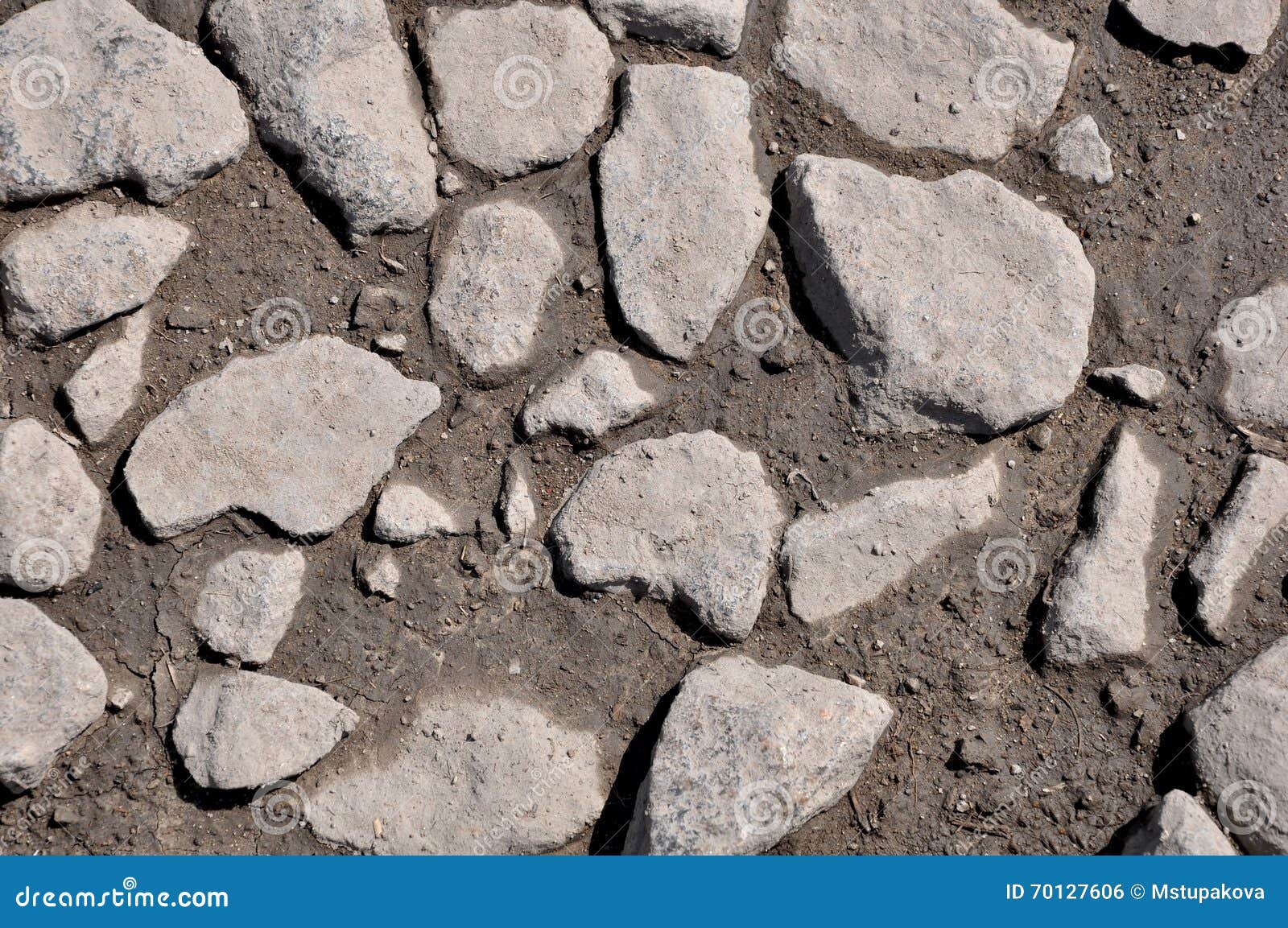 The Texture of the Stones and Wet Earth Stock Photo - Image of dirt ...