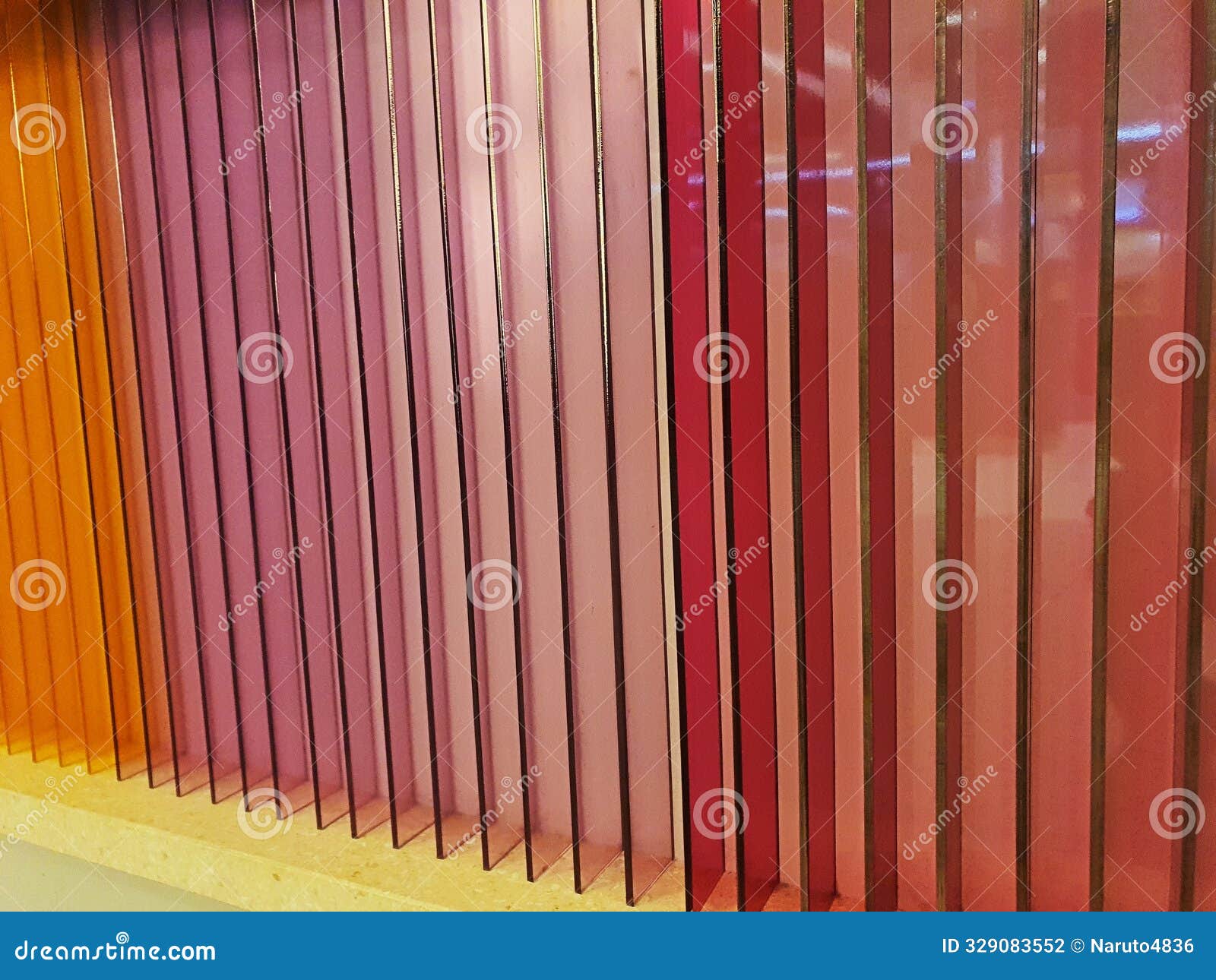 Feature Wall Made from Coloured Plastic Slabs Stock Photo - Image of ...