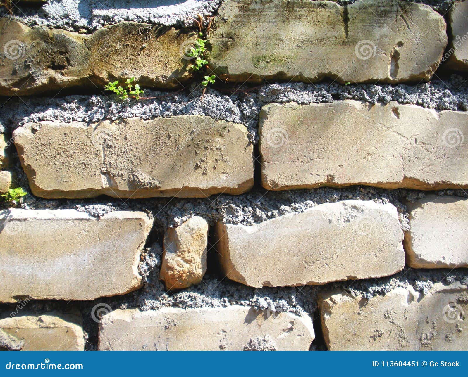 Texture of a Strong Old Wall of Bricks. Stock Image - Image of mortar ...