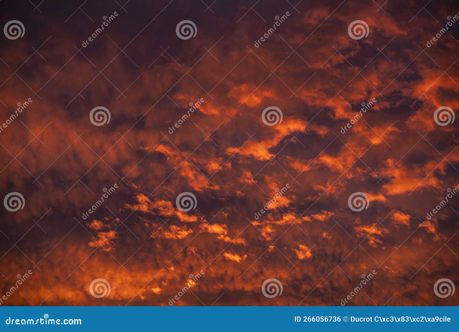 Background of a Red Sunset with Clouds Stock Photo - Image of beautiful ...