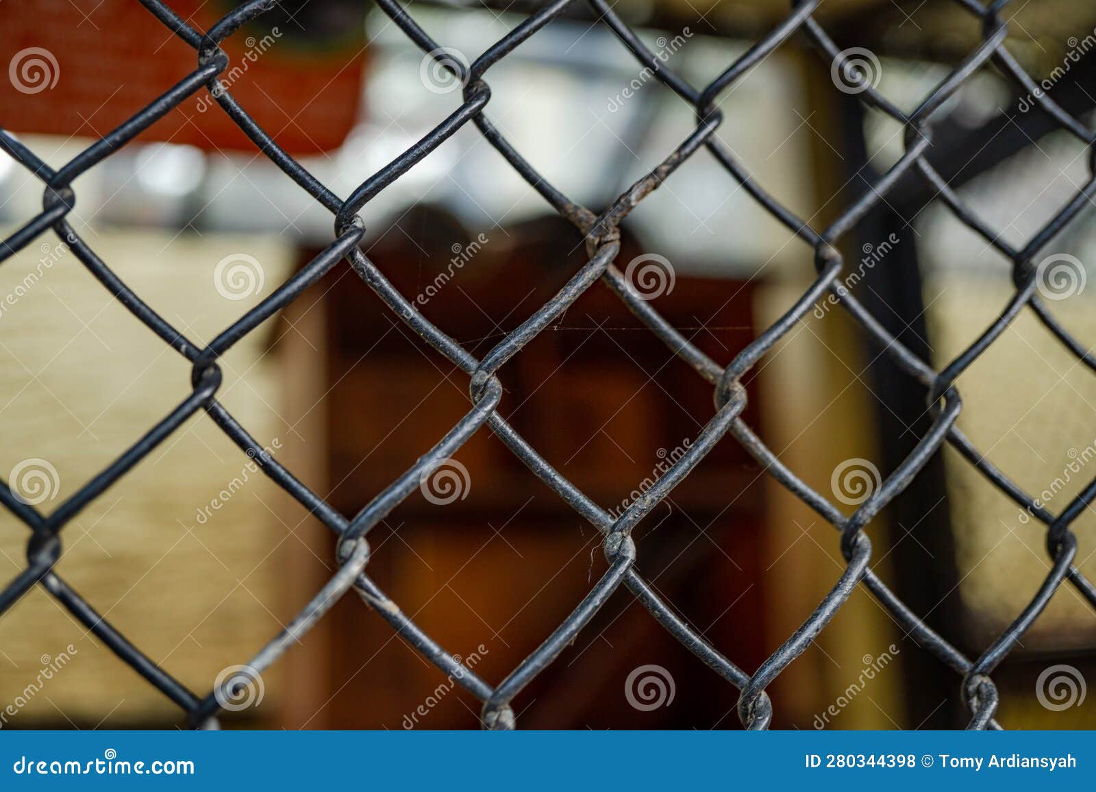 Texture and Surface Cage on the Mini Zoo with Blur Inside Stock Photo ...