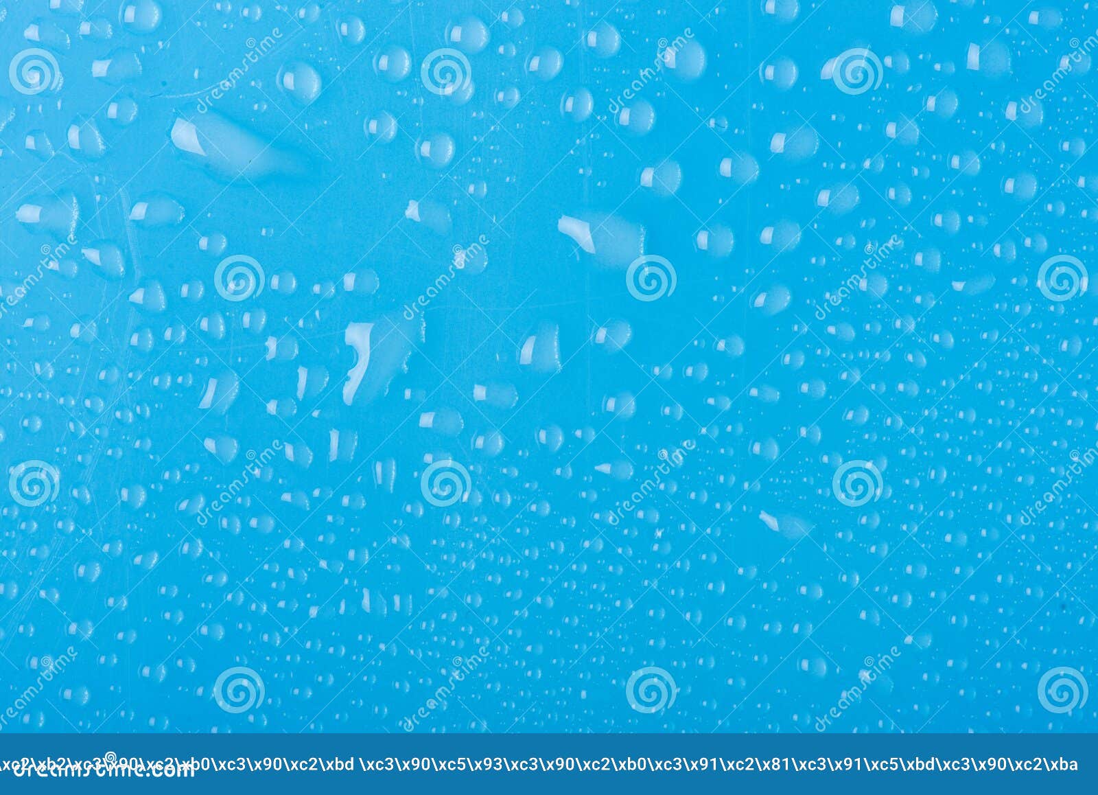 Texture of Water Droplets. Water Drops Close Up. Drops on the Surface ...