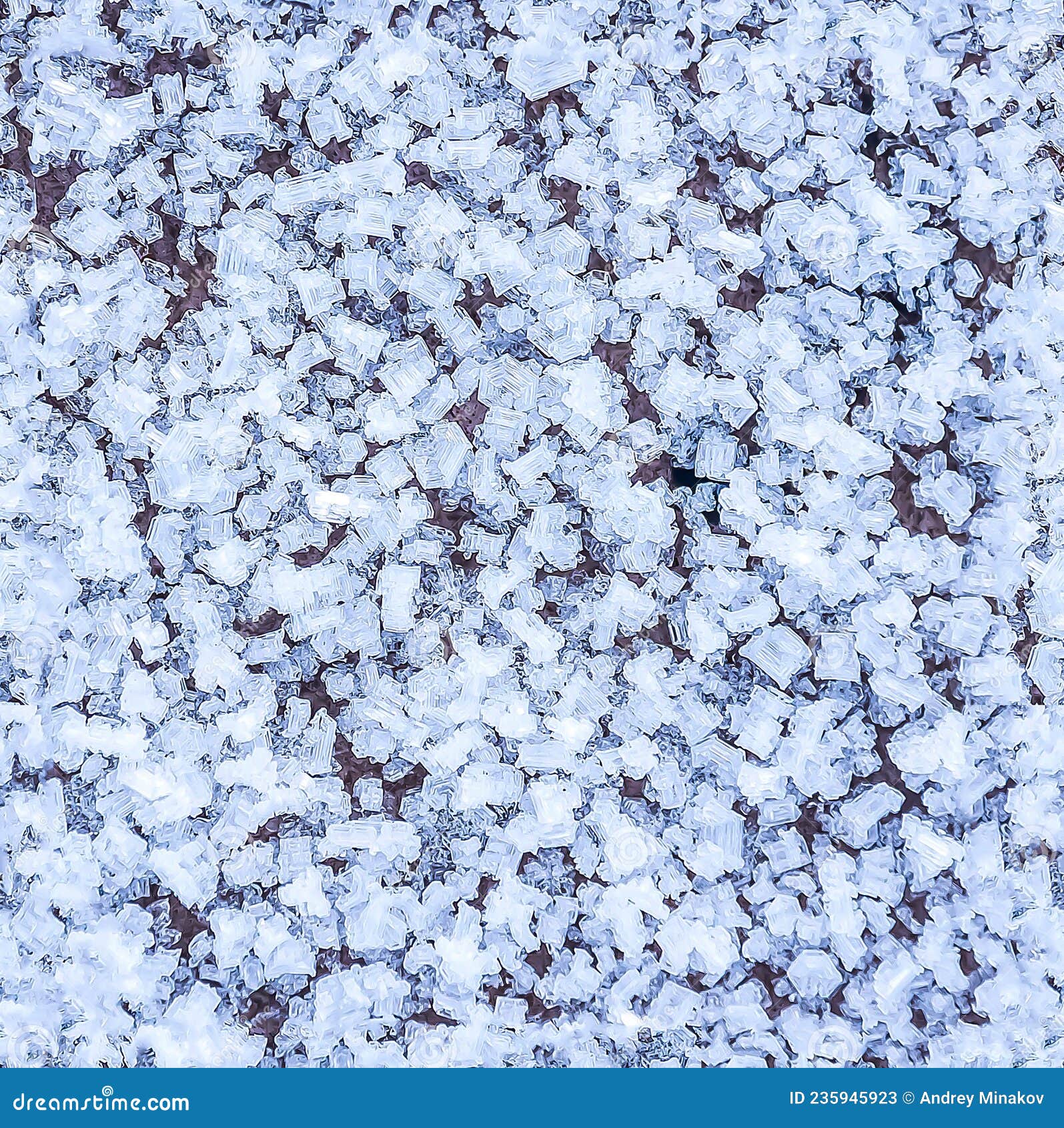 The Texture of the Surface Covered with Ice Crystals Stock Image ...