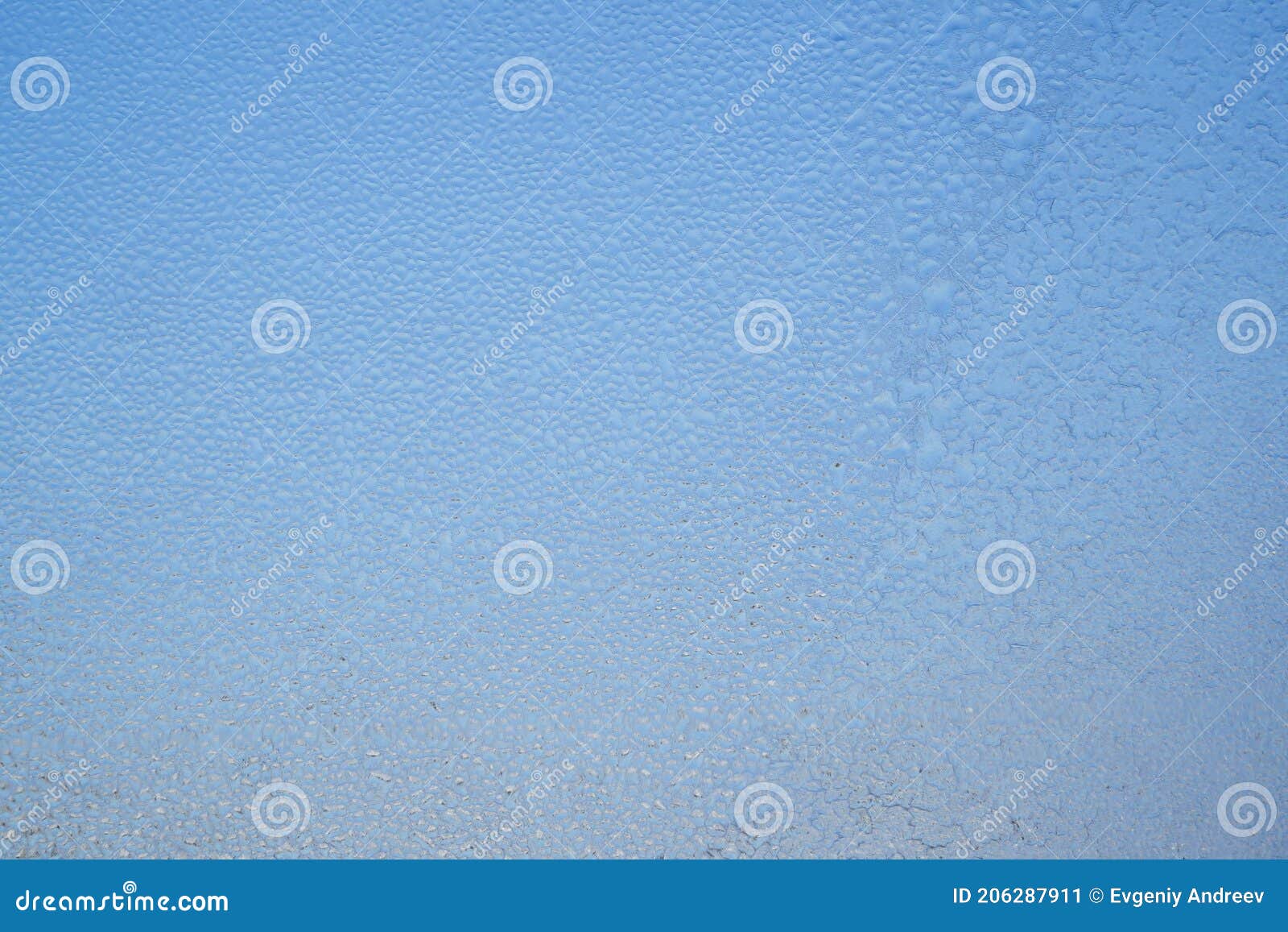 The Texture of the Surface of a Sweaty Window. Abstract Blue Background ...