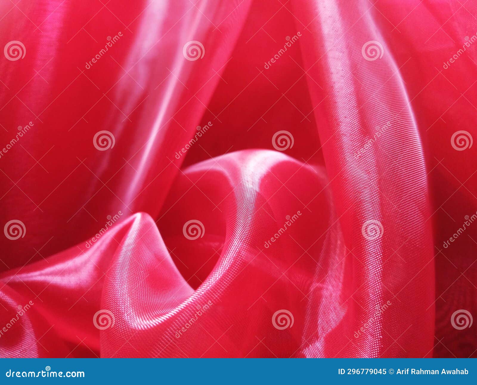 Texture and Surface of Wavy and Shiny Silk Satin Organdy Fabric ...