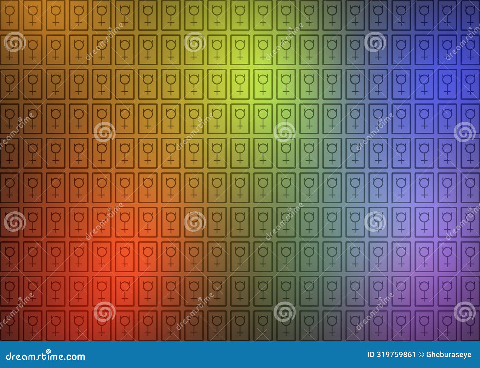 Texture With Symbol Of Planet Mercury In Rectangle, Showy Background ...