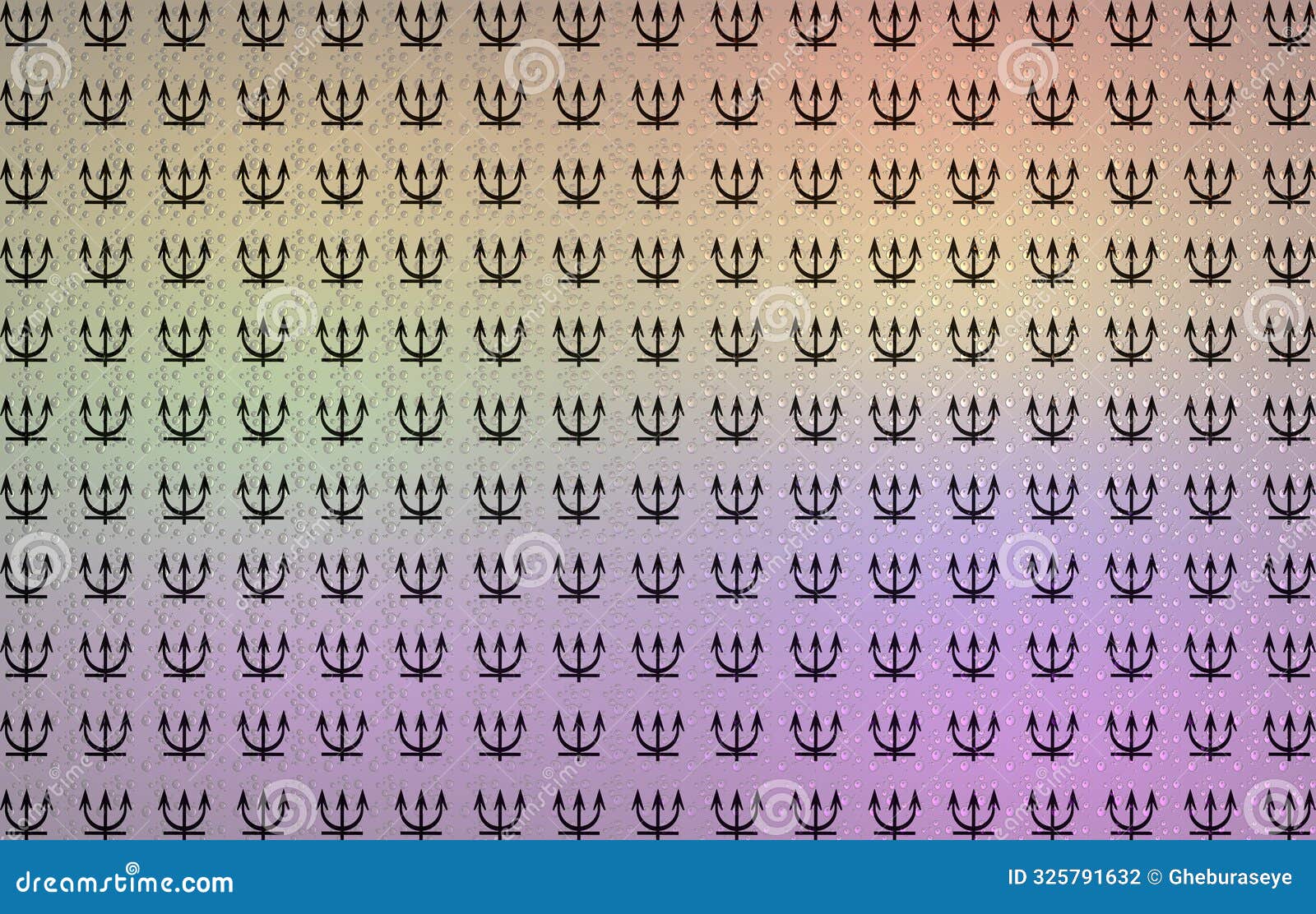 Texture With Neptune Planet Symbol In Circle, Eccentric Background ...