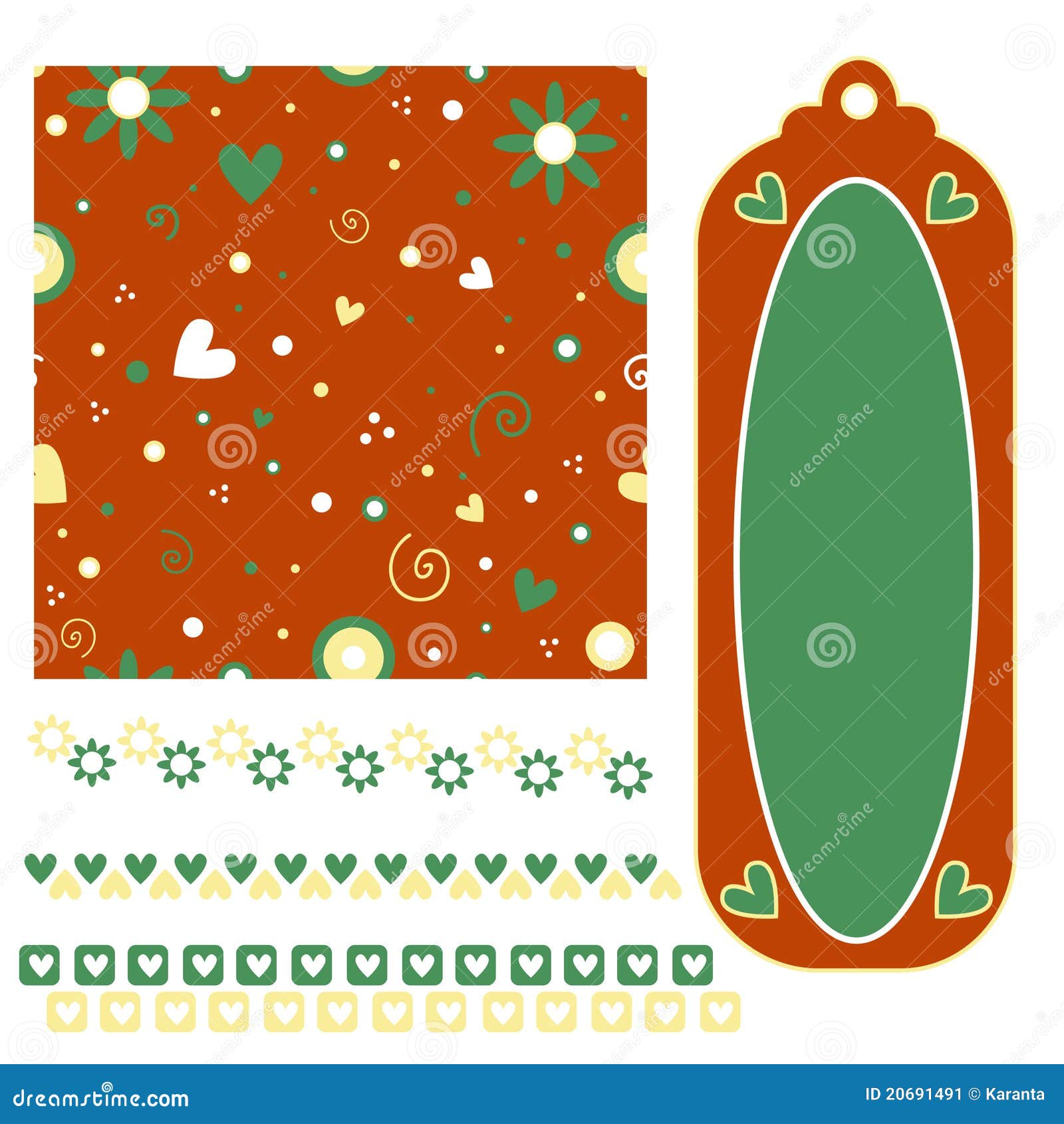 Texture Tag Trim Collection Hearts Stock Illustrations – 4 Texture Tag ...