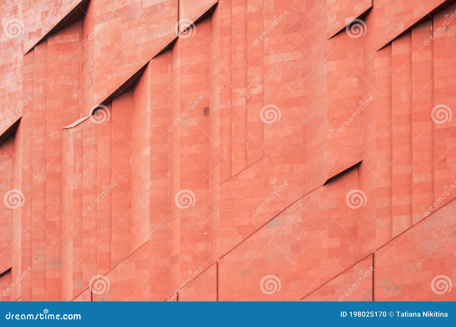 Texture of Terracotta Brick Wall with Parallel Pattern Stock Photo ...