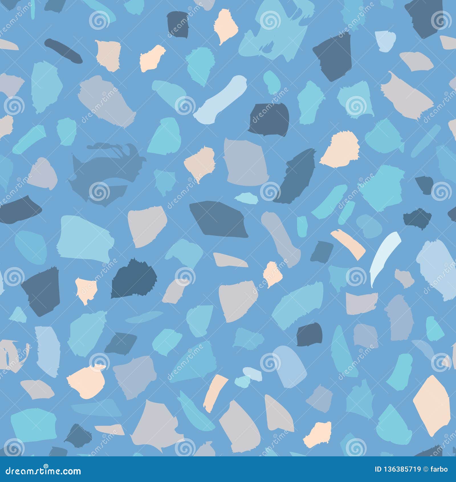 A Texture of Terrazzo Seamless Tile Abstract Blue Background Stock ...