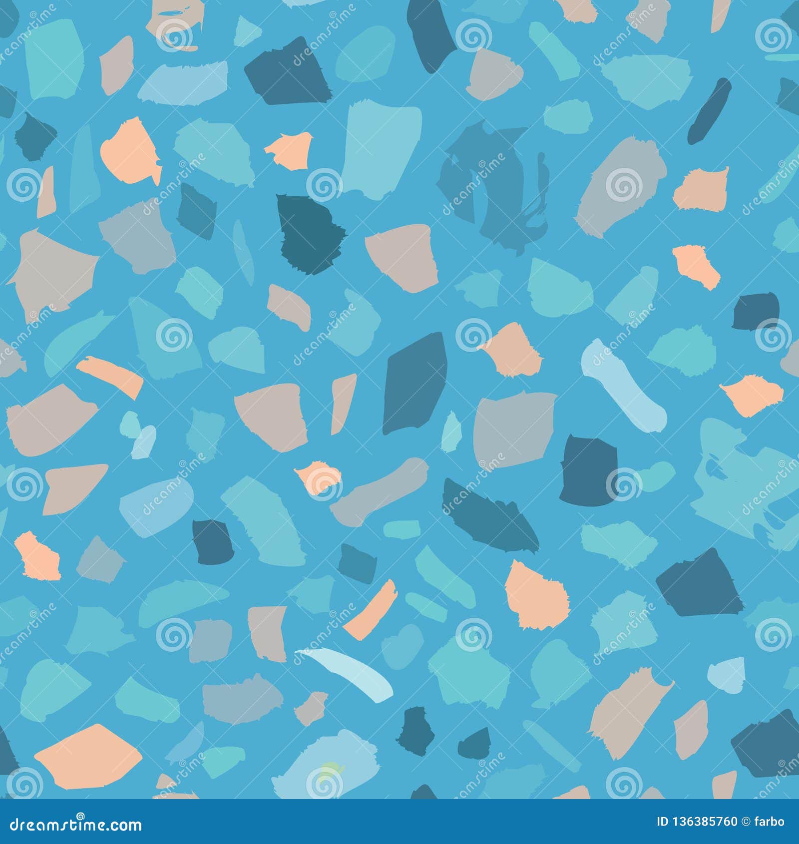 A Texture of Terrazzo Seamless Tile Abstract Blue Background Stock ...