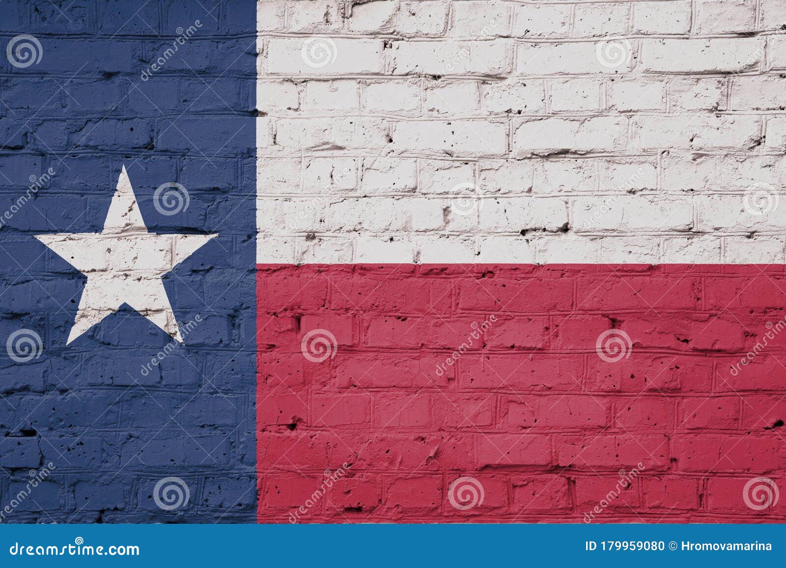 Texture of Texas Flag of on a Brick Wall. Stock Photo - Image of built ...