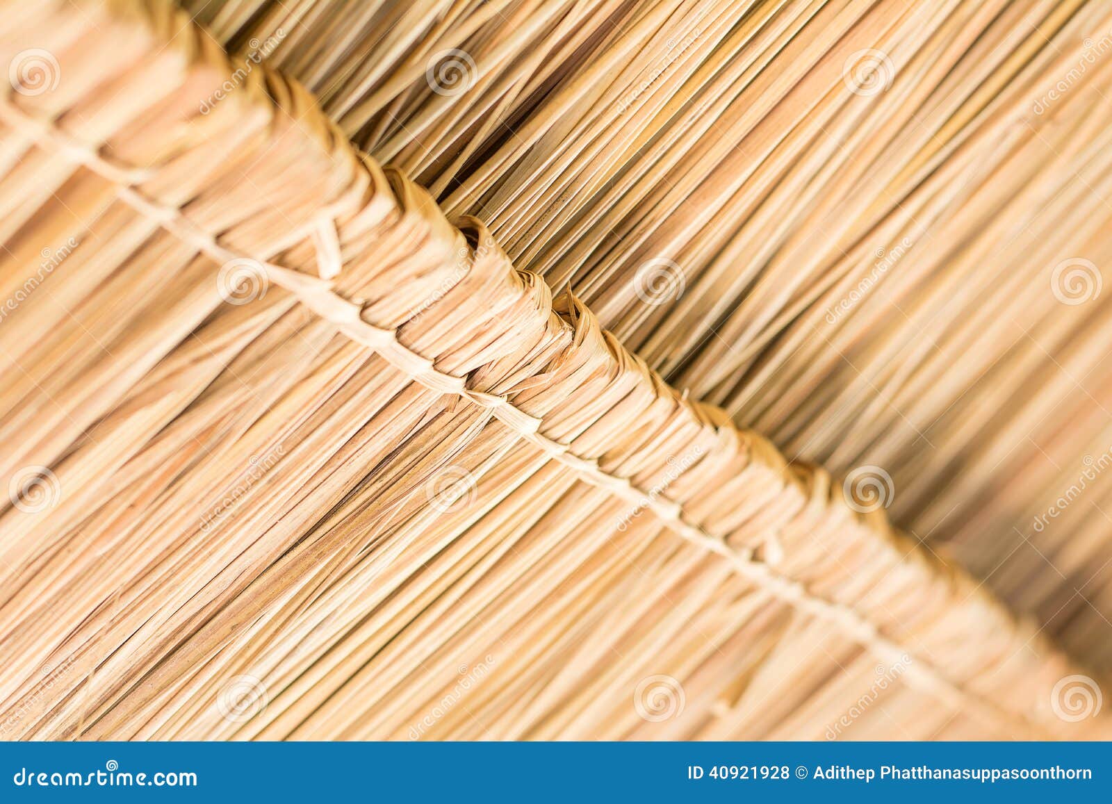 The Texture of Thatched Roof at the Hut in the Countryside. Stock Photo ...