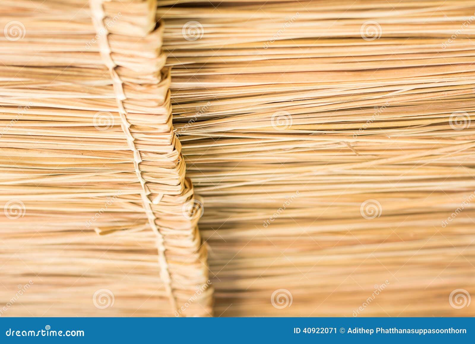 The Texture of Thatched Roof at the Hut in the Countryside. Stock Image ...