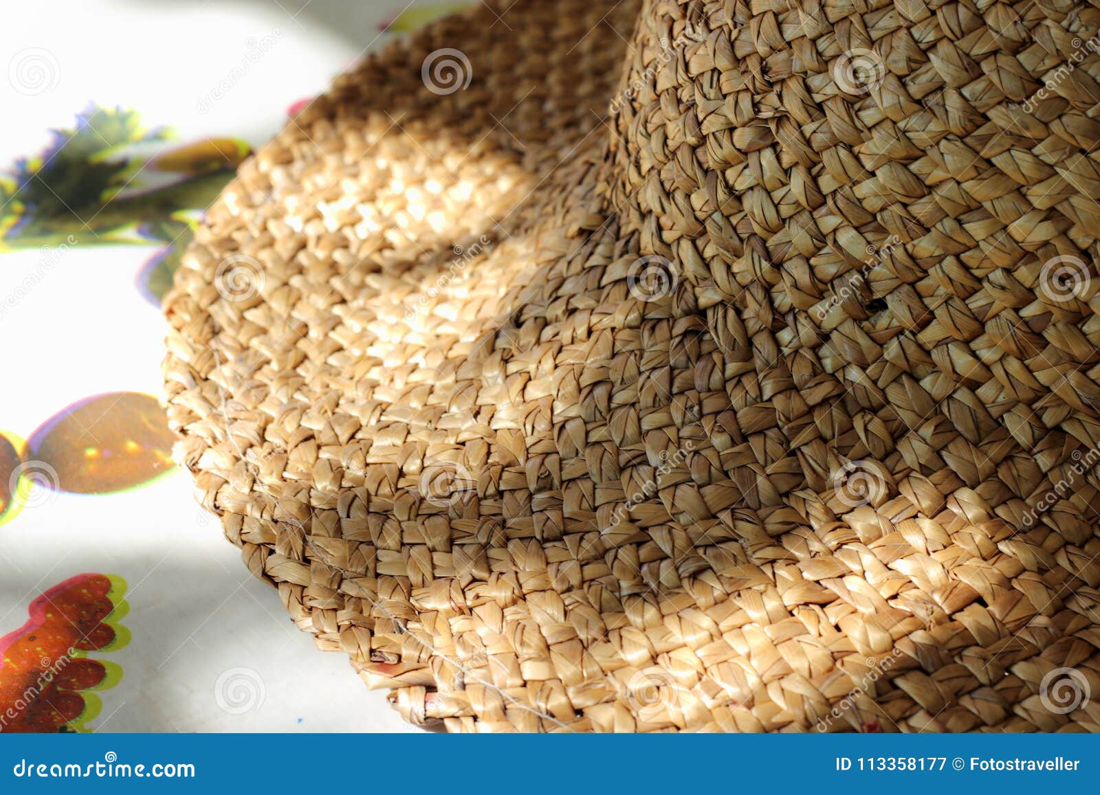 The Texture of Thatched Wicker Hat Stock Image - Image of craft, design ...