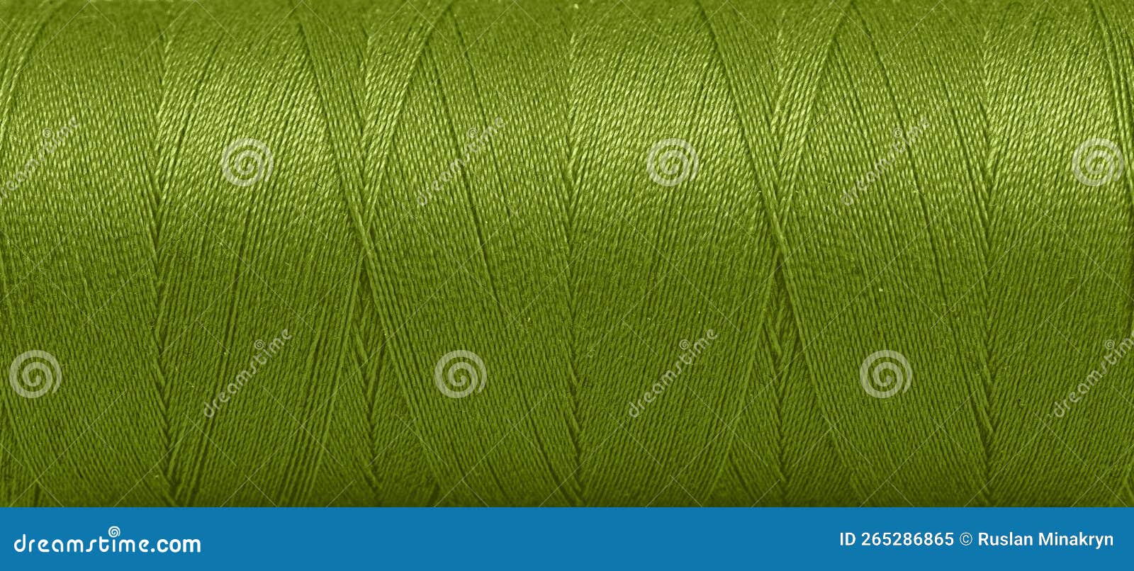 Texture of Threads in a Spool of Green Color on a White Background ...