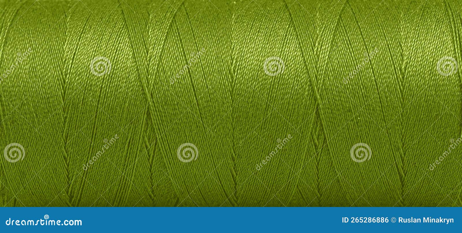 Texture of Threads in a Spool of Green Color on a White Background ...