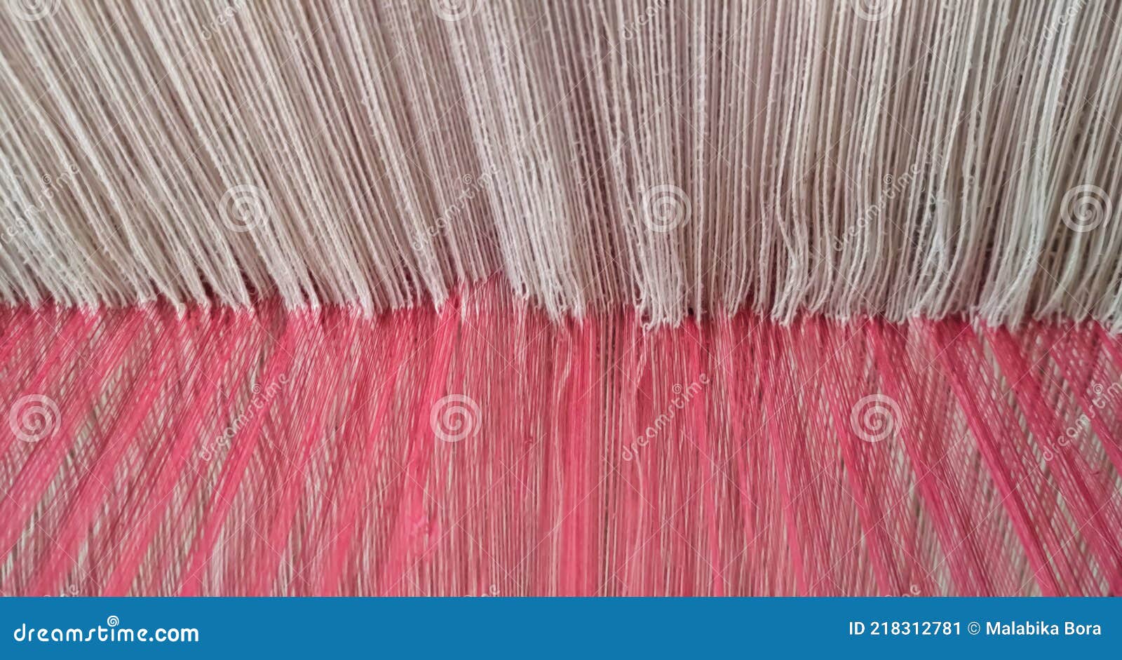 Texture of Threads from a Traditional Handloom Stock Image - Image of ...