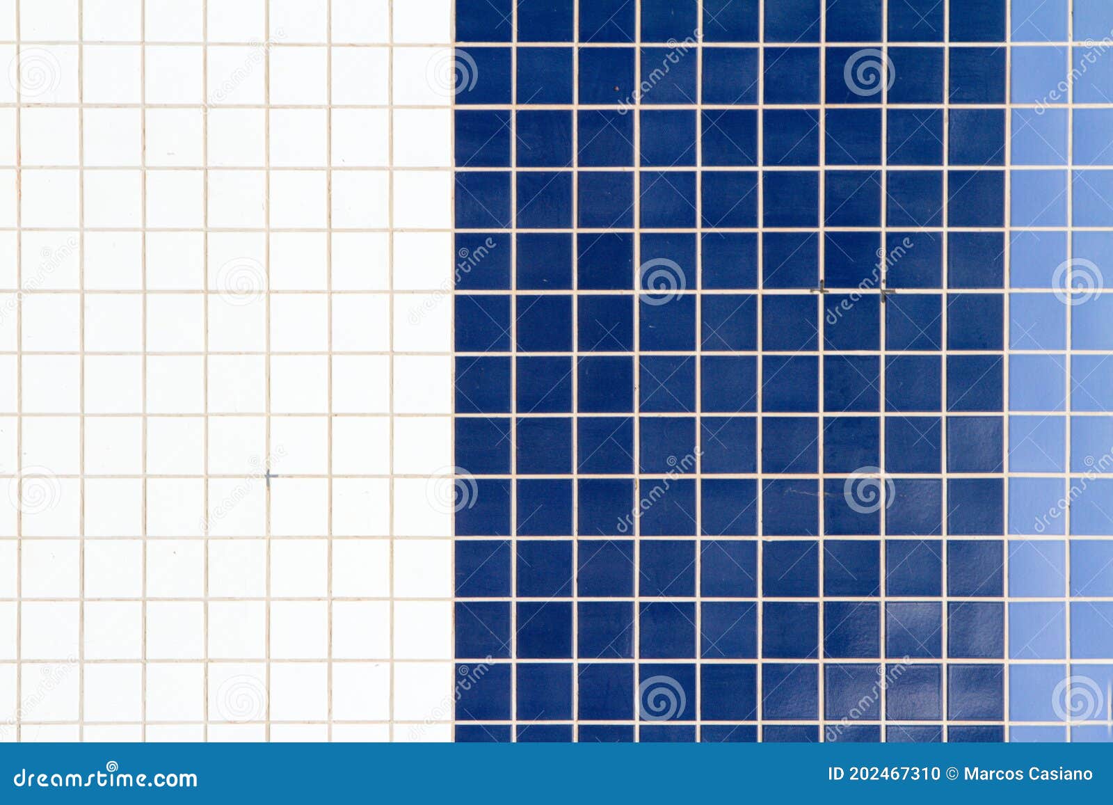 Texture Tile Wall with Blue and White Tiles Stock Photo - Image of ...