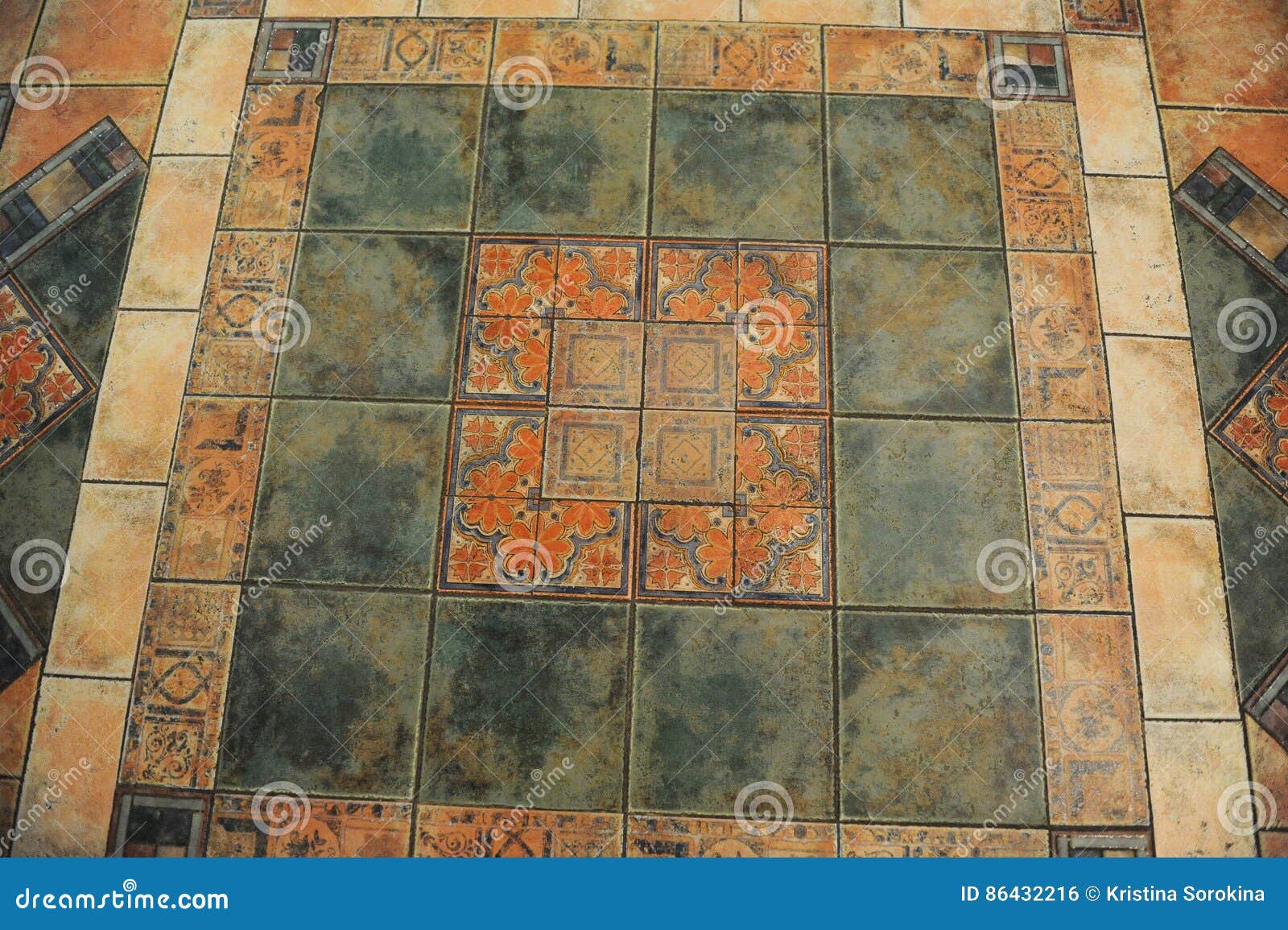 Texture Tiled Floor in a Mosaic Style Stock Photo - Image of backdrop ...