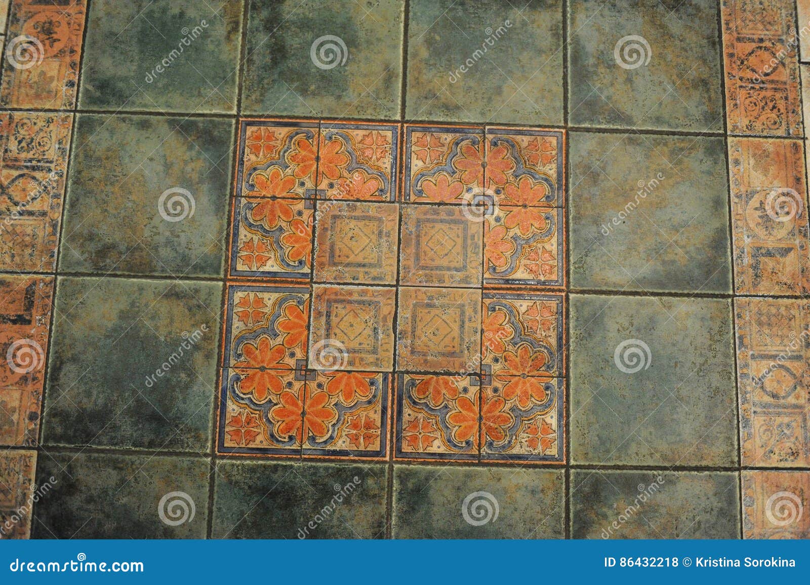 Texture Tiled Floor in a Mosaic Style Stock Photo - Image of abstract ...
