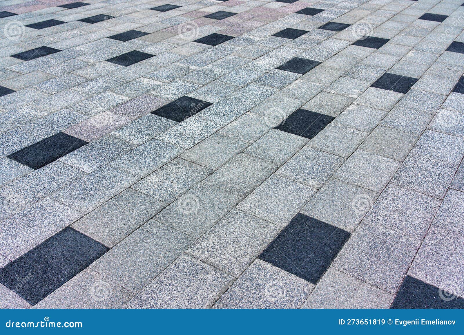 The Texture of a Tiled Pavement with Perspective. Stock Image - Image ...
