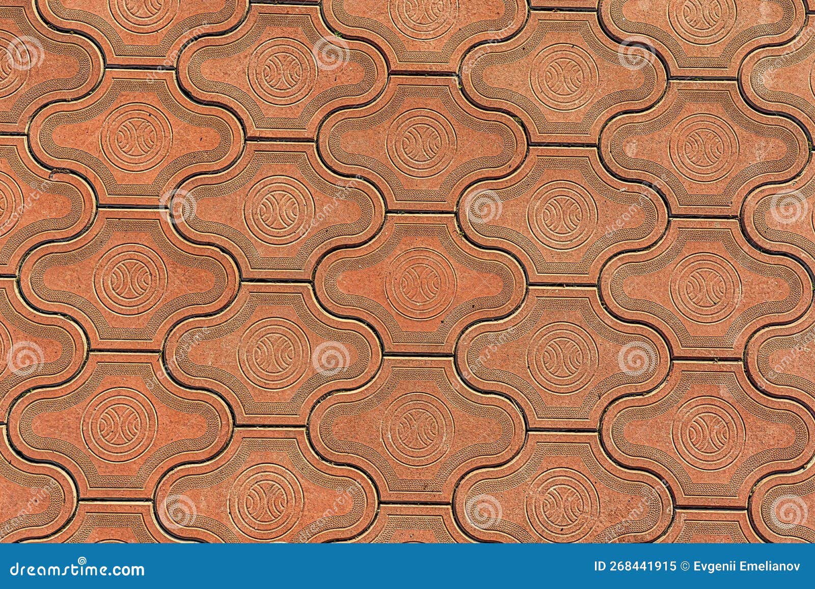 The Texture of a Tiled Pavement with Perspective. Stock Image - Image ...