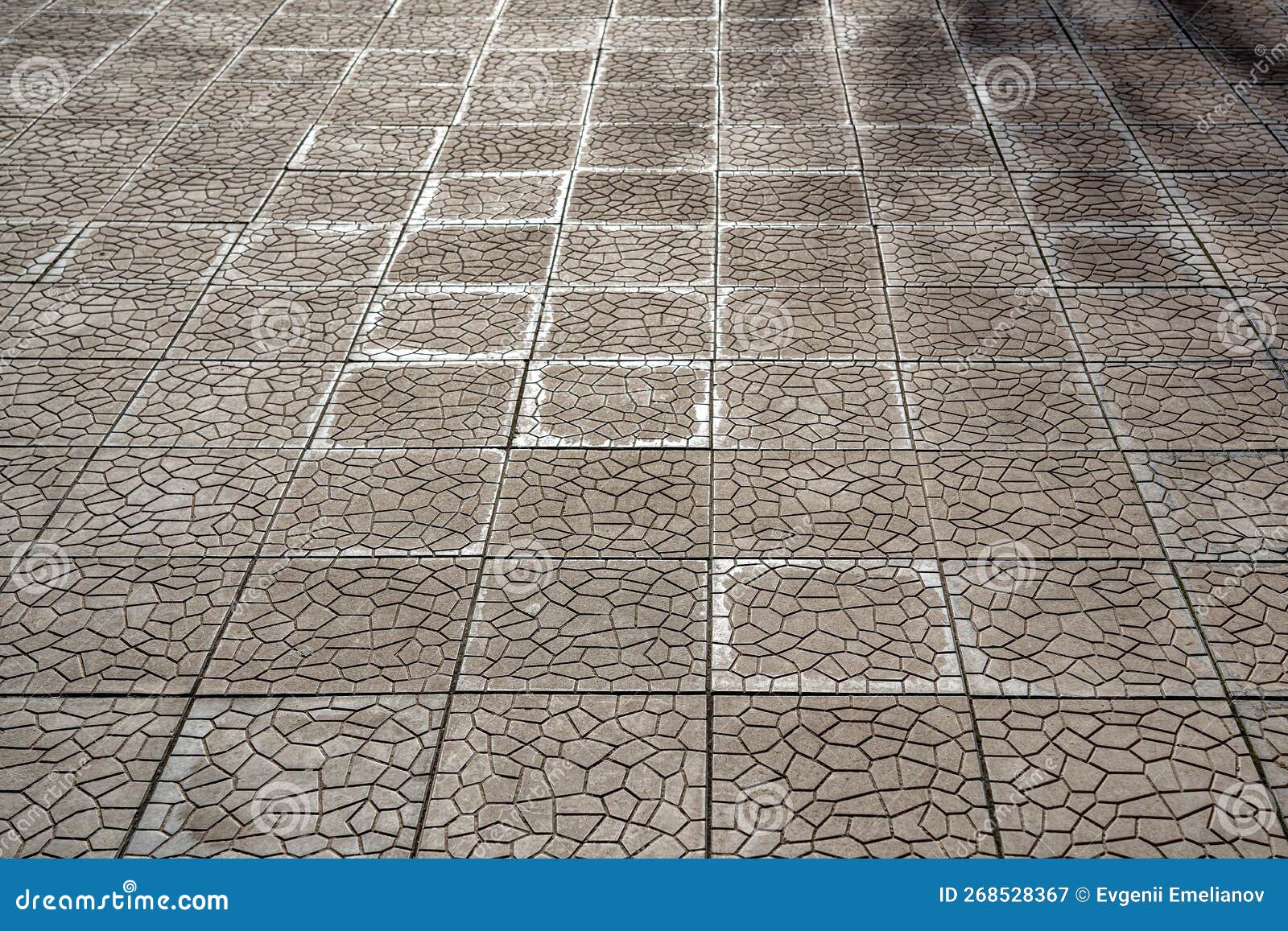 The Texture of a Tiled Pavement with Perspective. Stock Image - Image ...