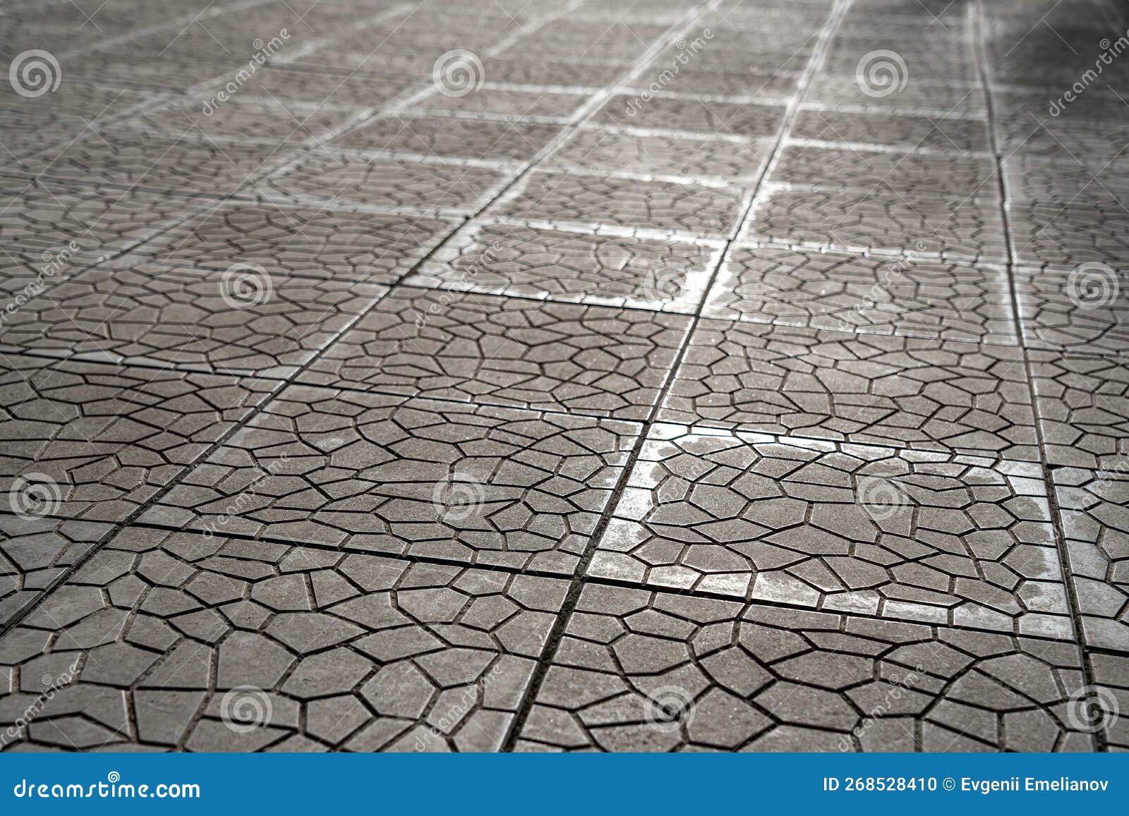 The Texture of a Tiled Pavement with Perspective. Stock Photo - Image ...