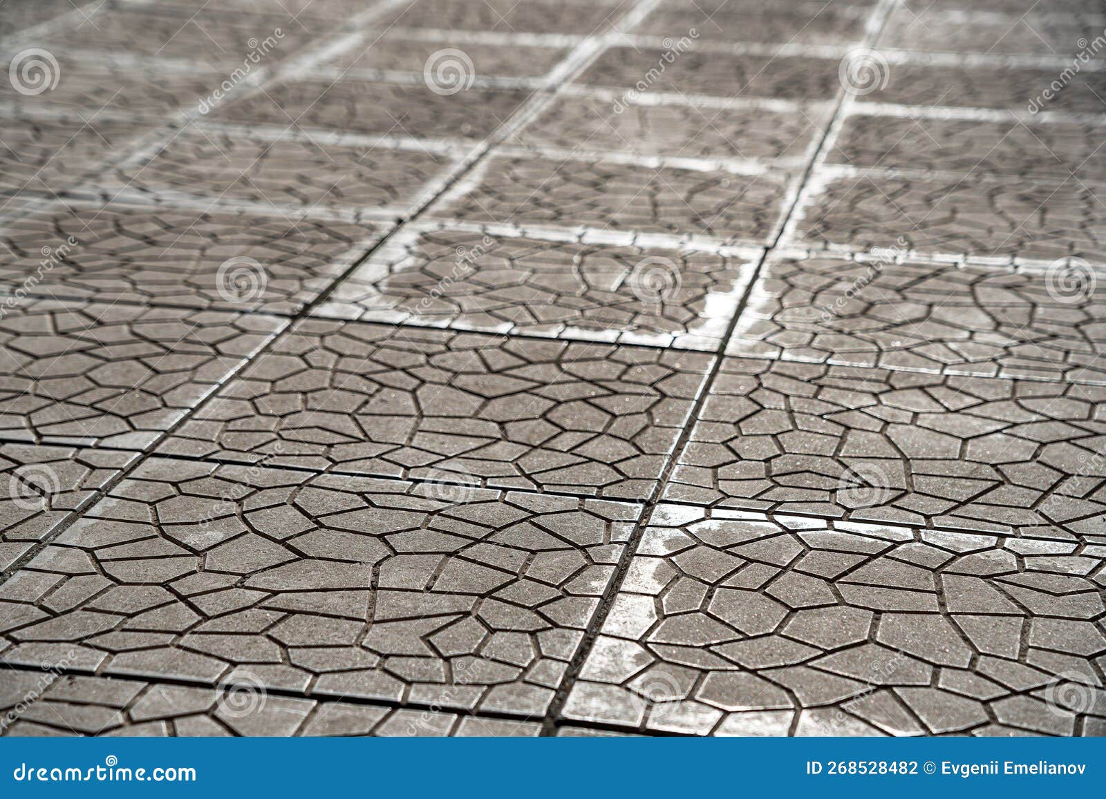 The Texture of a Tiled Pavement with Perspective. Stock Photo - Image ...