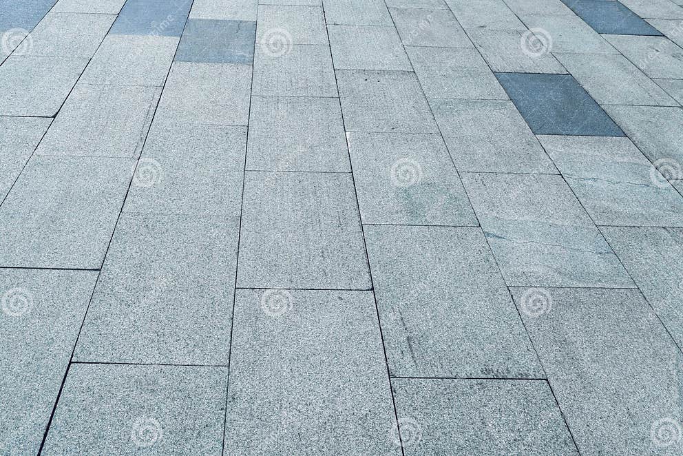 The Texture of a Tiled Pavement with Perspective. Stock Image - Image ...