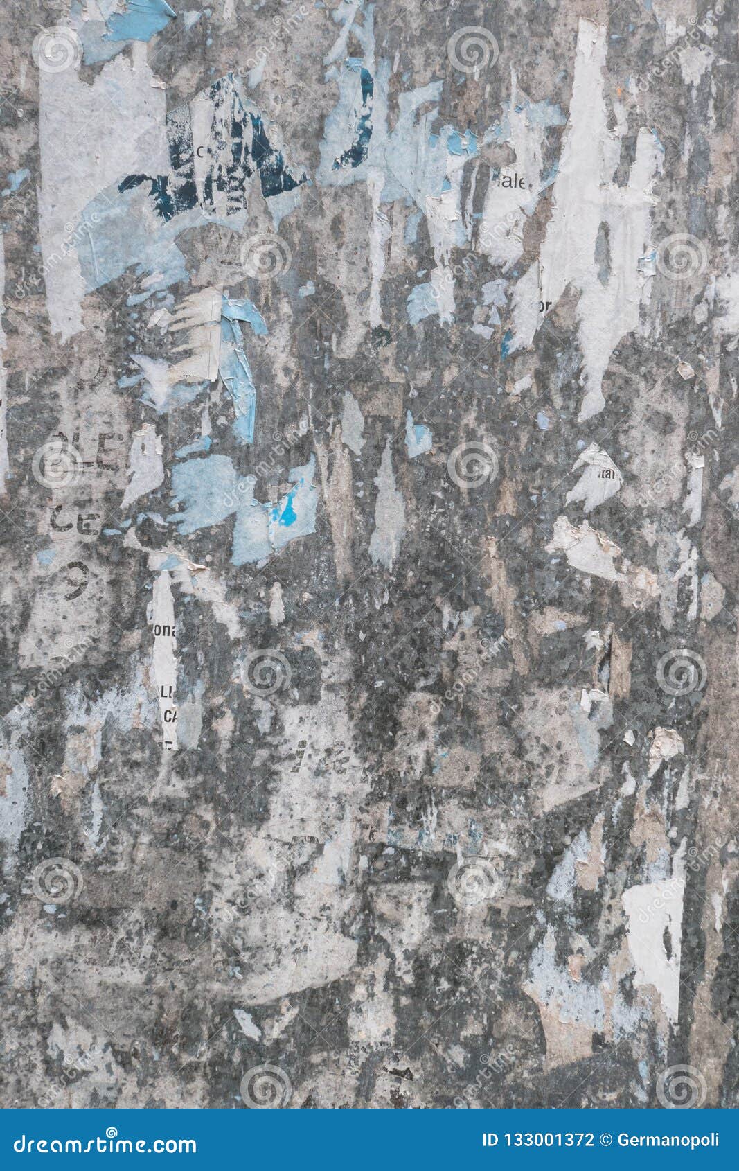 Texture of Torn Advertisement on an Old Rusty Billboard Panel Stock ...