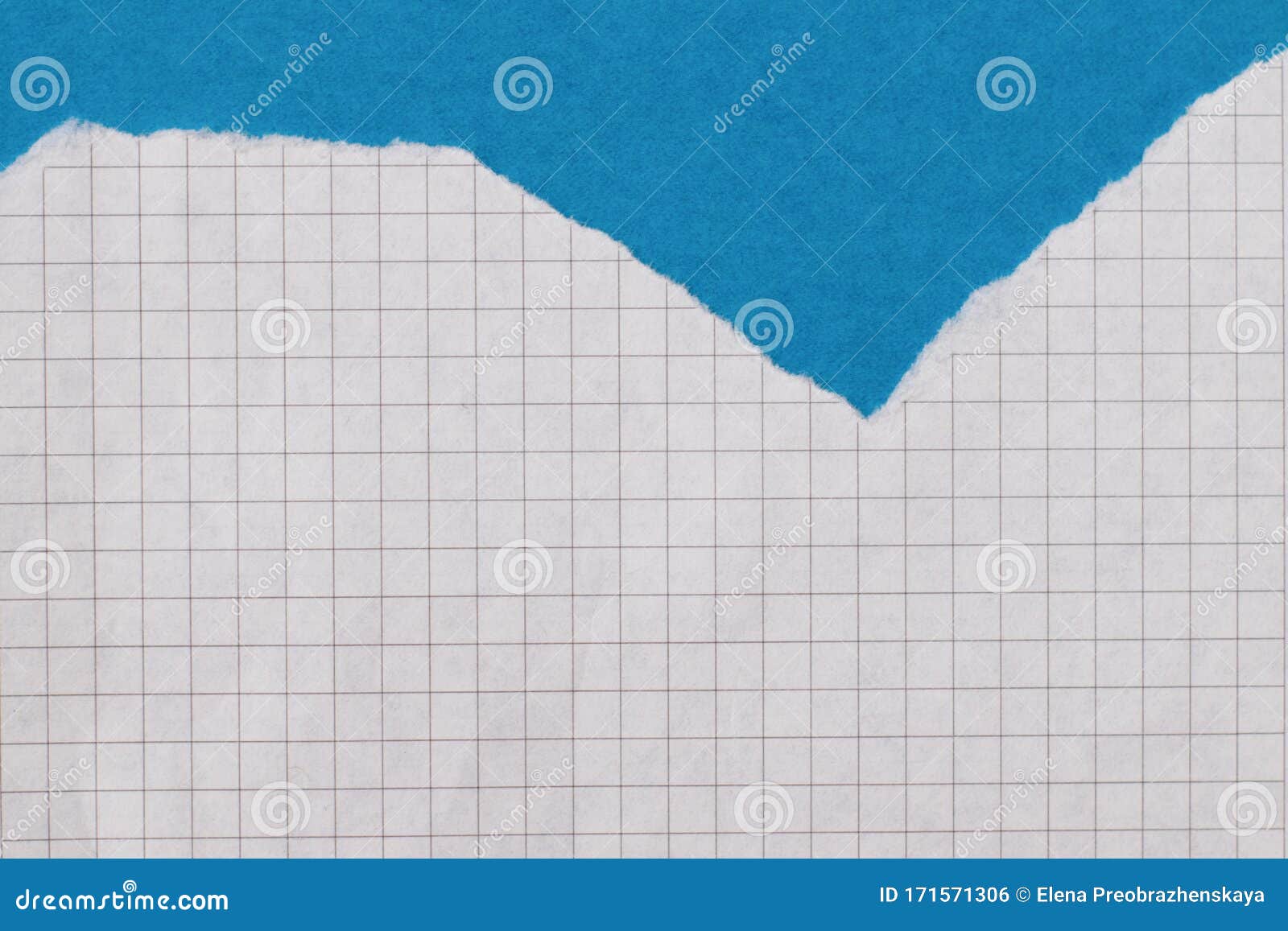 Texture: Torn White Squared Paper on a Blue Background Stock Photo ...