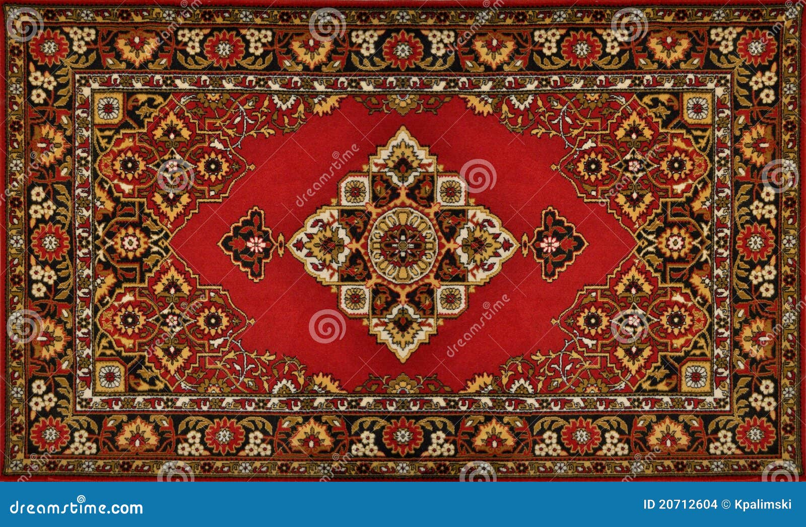 Texture Traditionnelle Fleurie Rouge De Tapis Photo stock - Image du ...