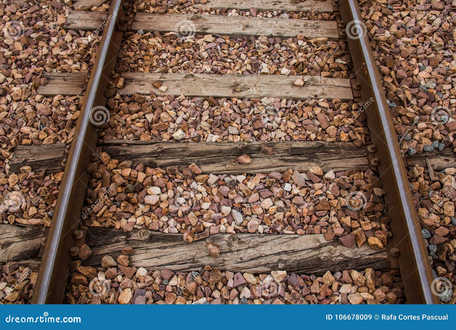 Texture of the Train Tracks Stock Image - Image of road, direction ...