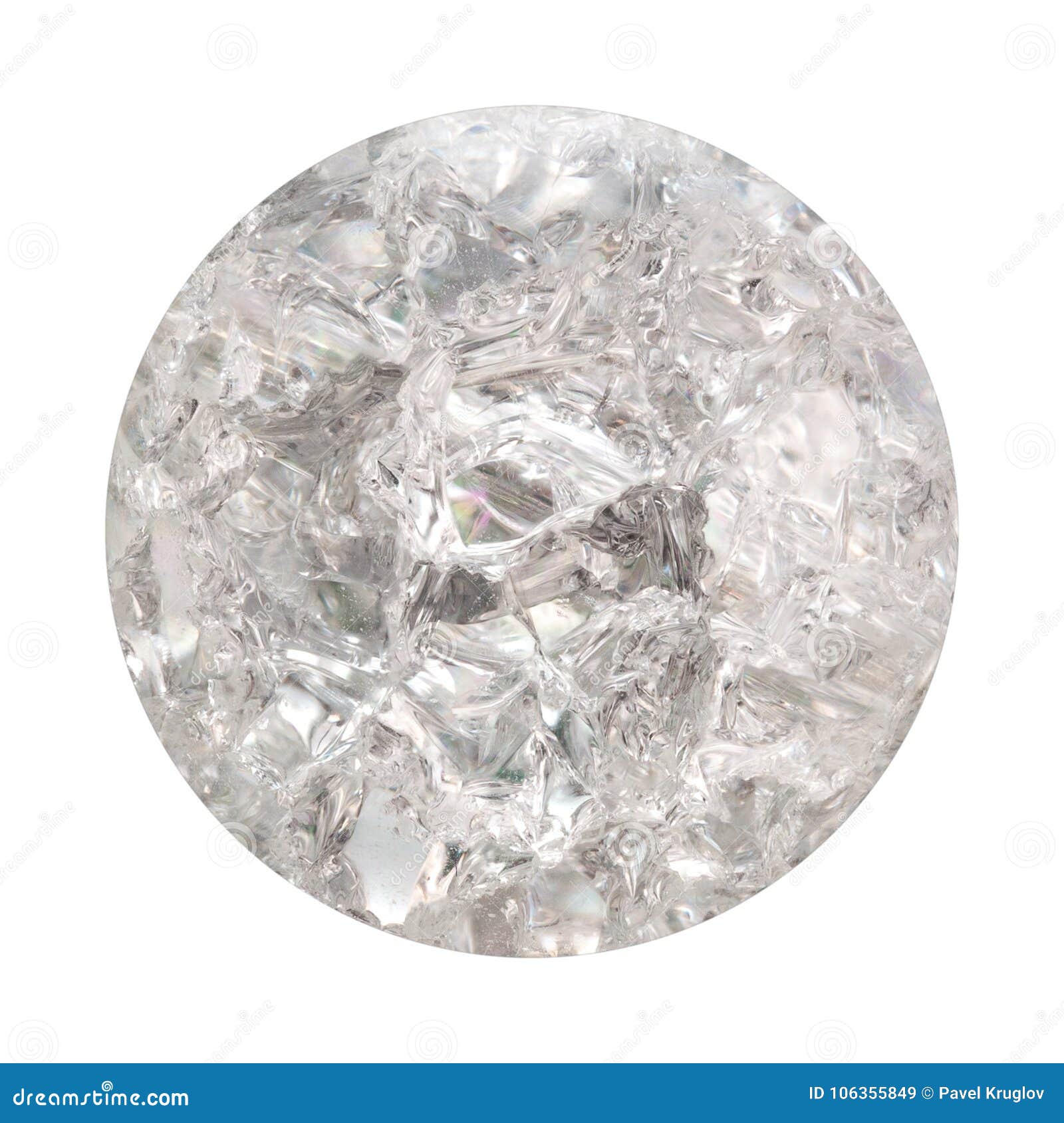 The Texture of a Transparent Glass Ball with Cracks Inside Stock Image ...