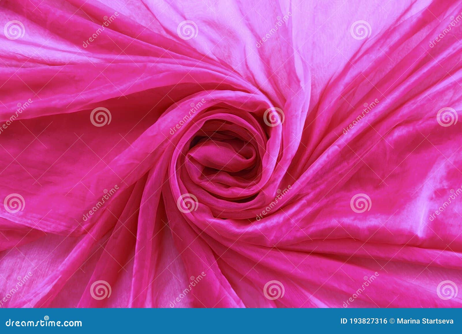 Texture of Transparent Pink Fabric with Pleats Spiral and Diagonal ...