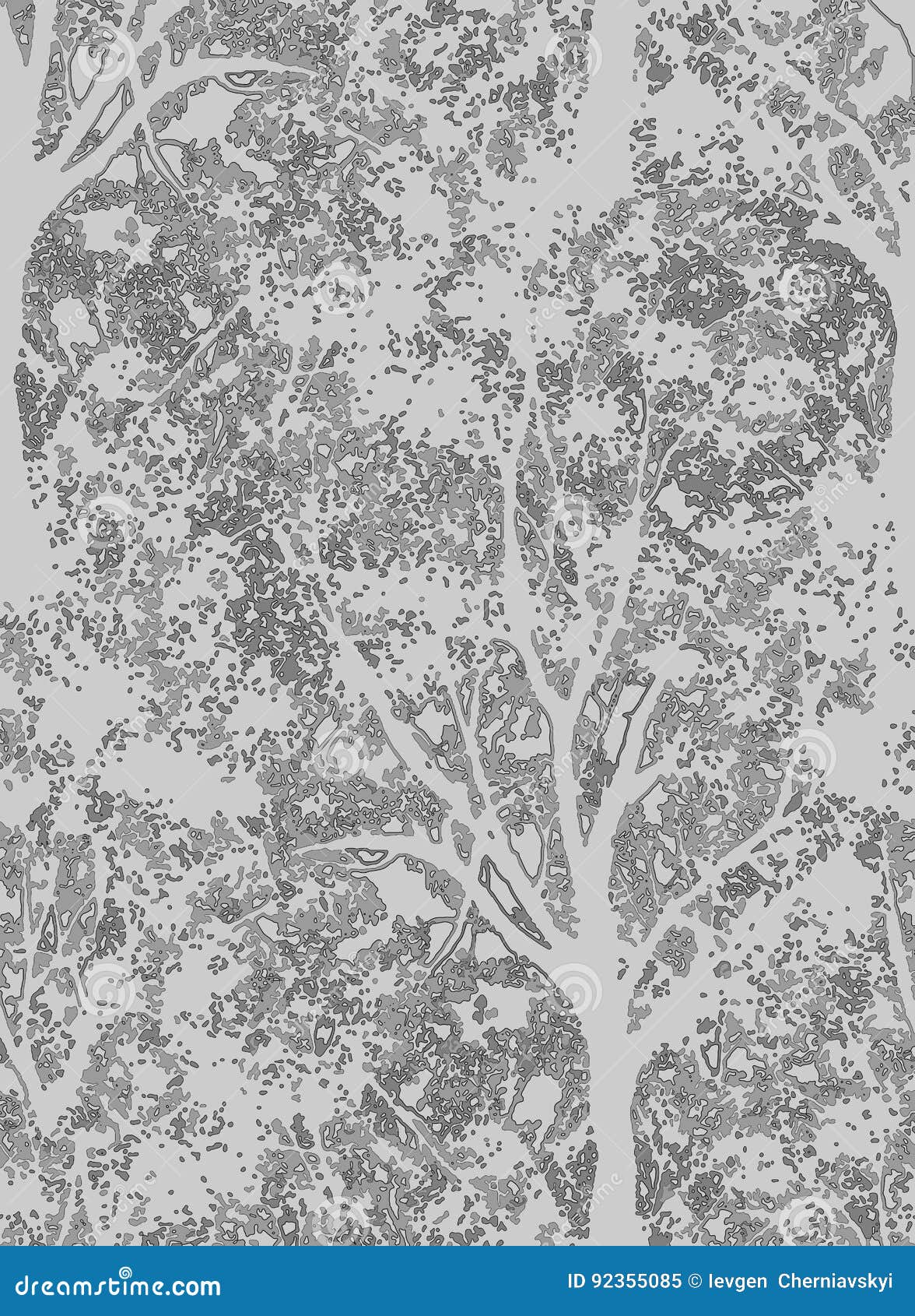 Texture Trees Wallpaper for Interior Design Stock Vector - Illustration ...
