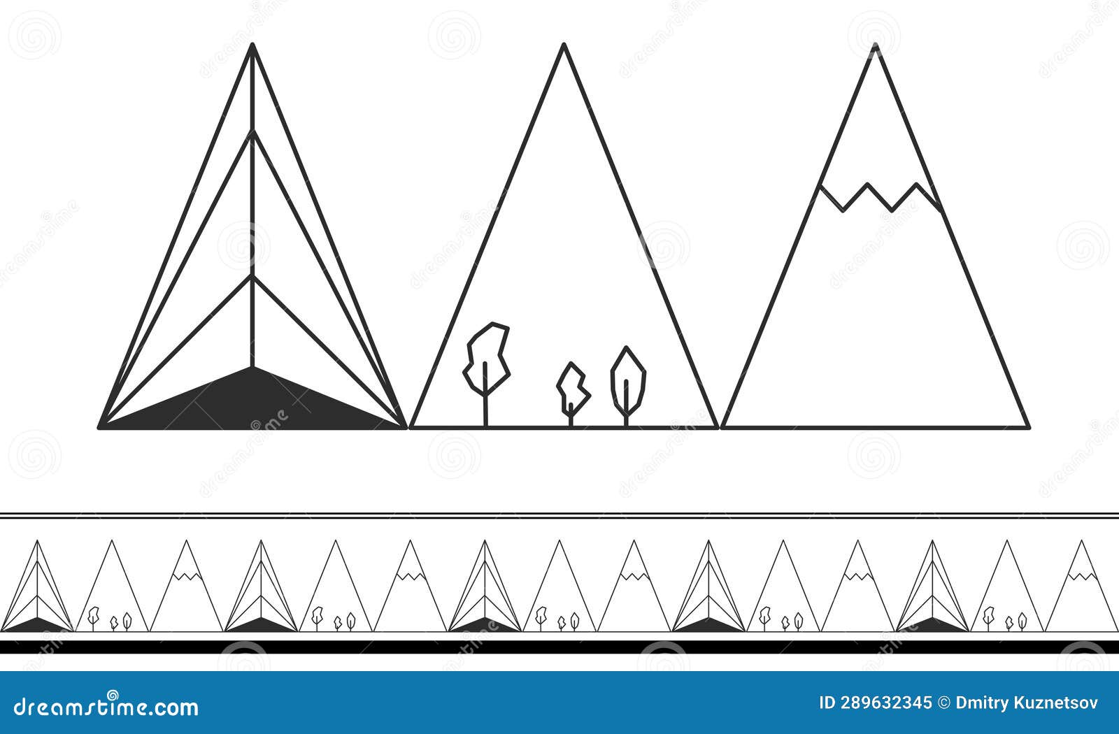 Texture of Triangular Mountains. Stock Illustration - Illustration of ...